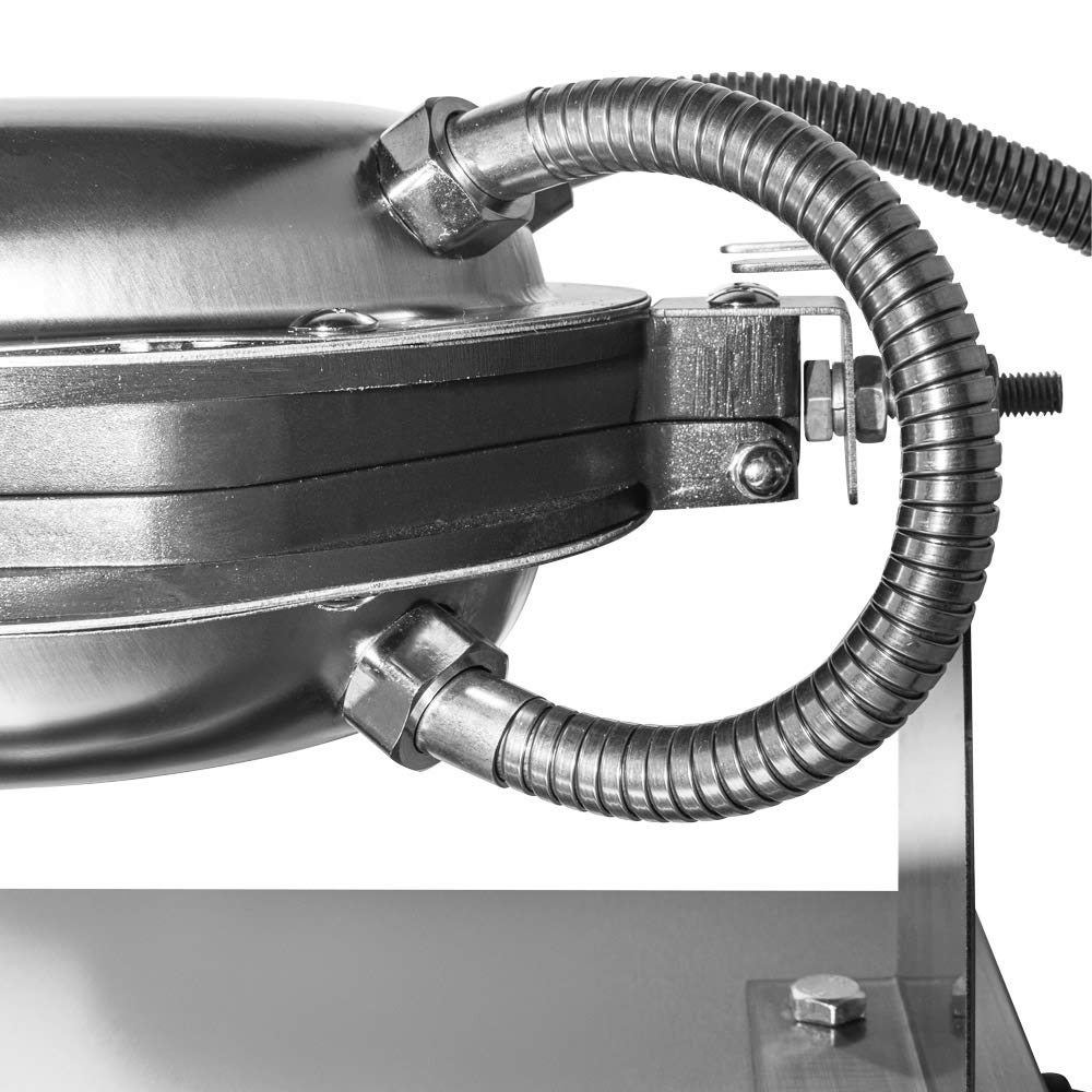 ALDKitchen Bubble Waffle Maker for Egg Puff and Hong Kong Waffles | Professional Electric Bubble Waffle Iron with Nonstick Coating and Manual Thermostat | Stainless Steel | 110V