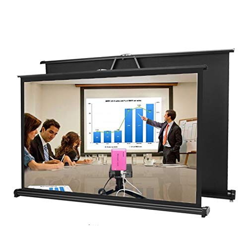 APAINI 50 inch 16:9 Portable Tabletop Projection Screen Matte White Foldable Table Projector Screen for Business Travel Cinema