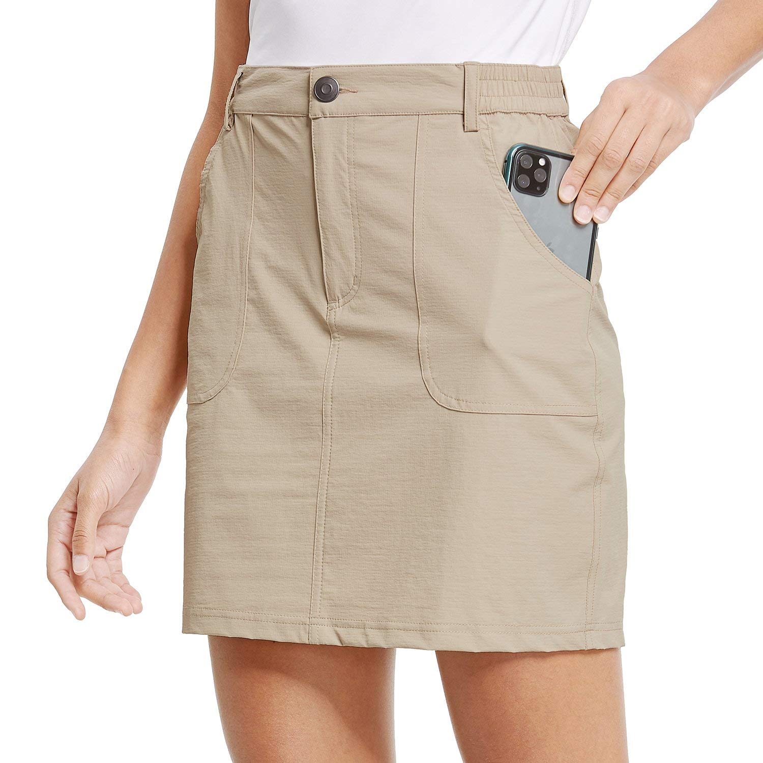 BALEAF Women's Outdoor Skort UPF 50 Active Athletic Skort Casual Skort Skirt with Zip Pockets Hiking Golf Black M