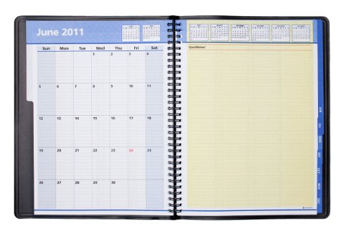 AT-A-GLANCE 7695005 QuickNotes Weekly/Monthly Appointment Book, 8 1/4 x 10 7/8, Black, 2016