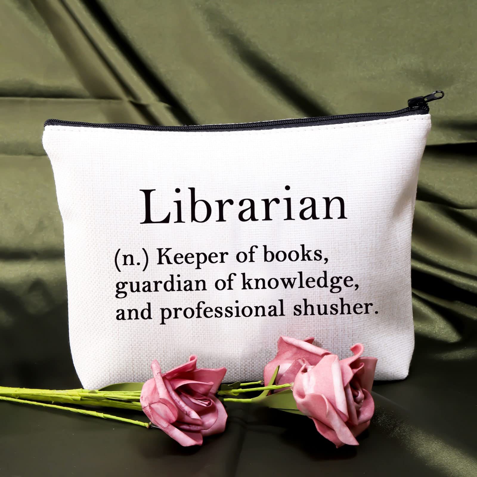 BDPWSS Librarian Cosmetic Bag School Librarian Retirement Gift Keeper Of Books Guardian Of Knowledge Librarian Definition Gift (Librarian bag)
