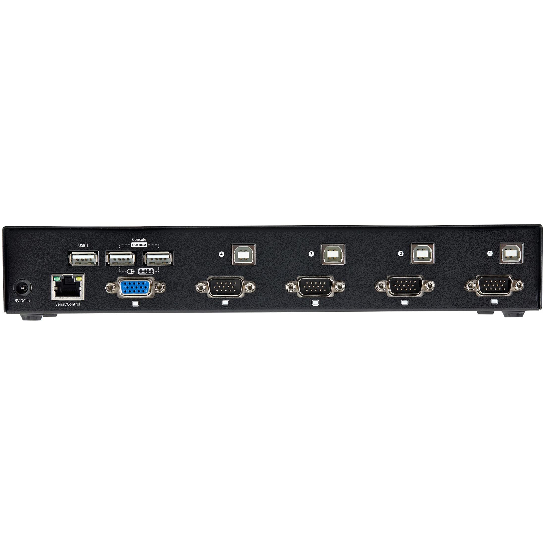 StarTech.com 4 Port USB VGA KVM Switch with DDM Fast Switching Technology and Cables - VGA USB KVM Switch - DDM KVM Switch (SV431USBDDM)