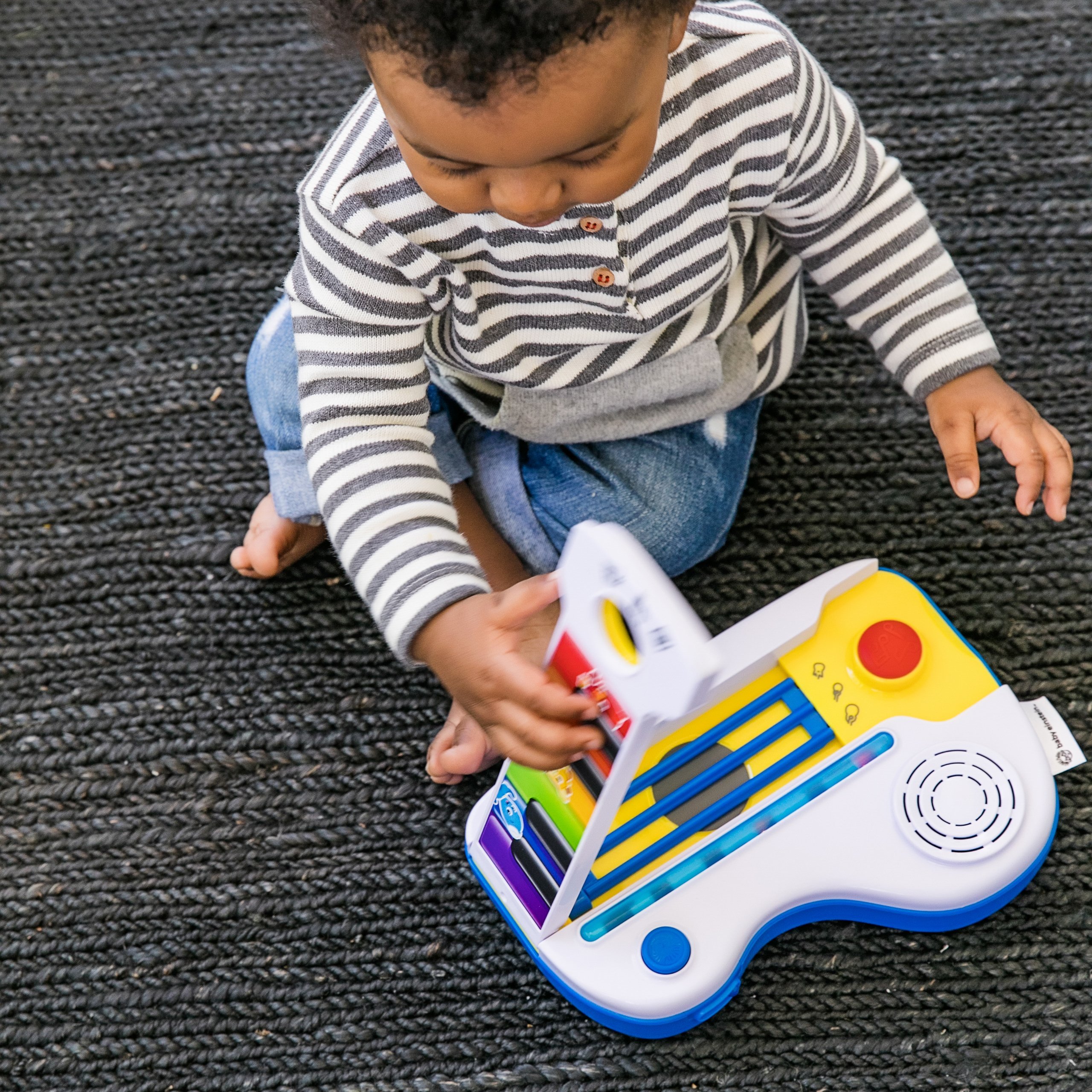Baby Einstein Flip & Riff Keytar Musical Guitar and Piano Toddler Toy with Lights and Melodies, Ages 12 months and up
