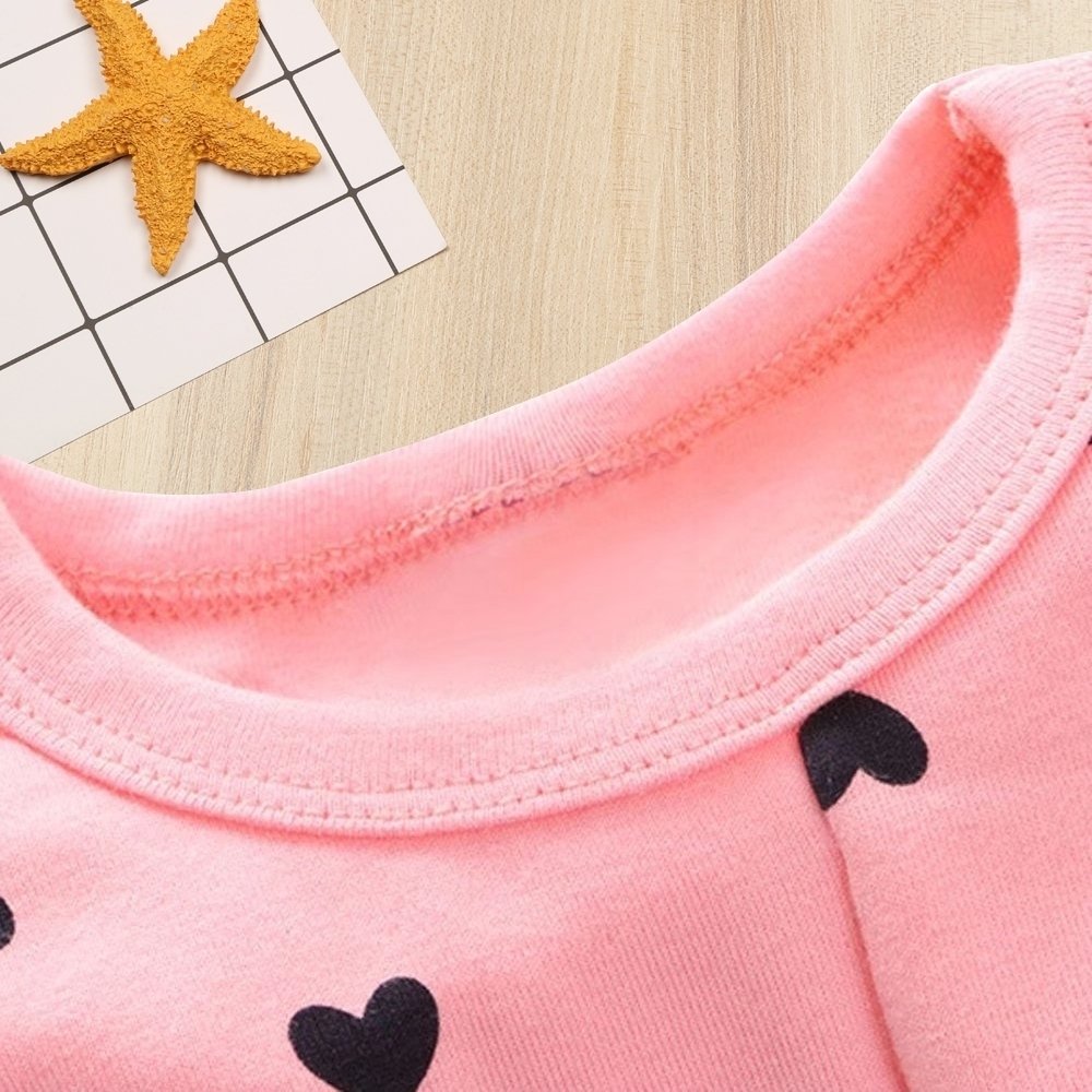 Baby Girl Clothes Infant Outfits Set 2 Pieces with Long Sleeved Tops + Pants (12-18 Months, Pink)