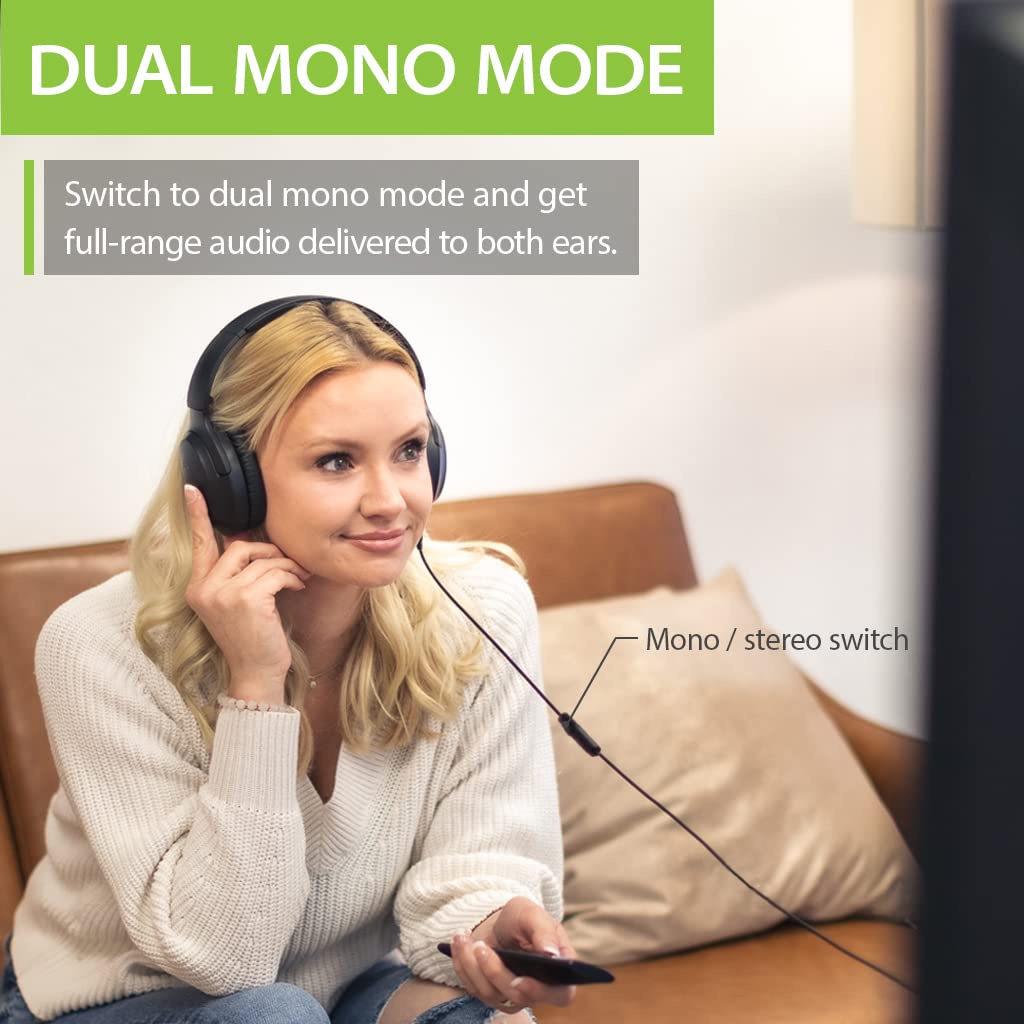 Avantree Aria Line M - Wired Over-Ear Headphones with Boom Mic for Clear Calls, Headset with Mute Switch & Volume Control for PC, Computer, PS4, PS5, Gaming, and 3.5mm AUX Extra-Long Cord for TVs