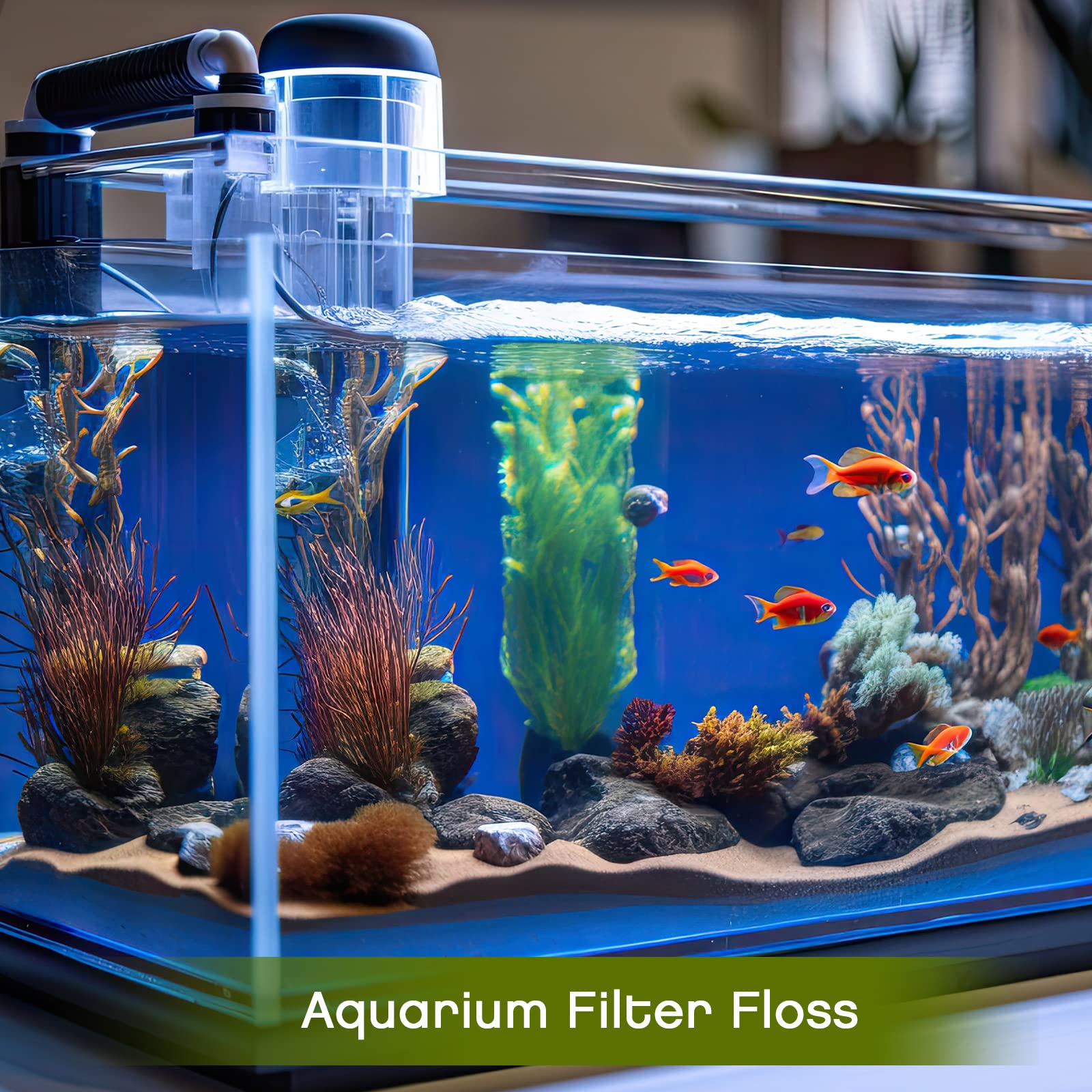 Aquarium Filter Floss Polyester Floss Bag Filter Media for Fish Tank Filter Replacement Filter Floss for Aquarium Filter, 14 Ounce