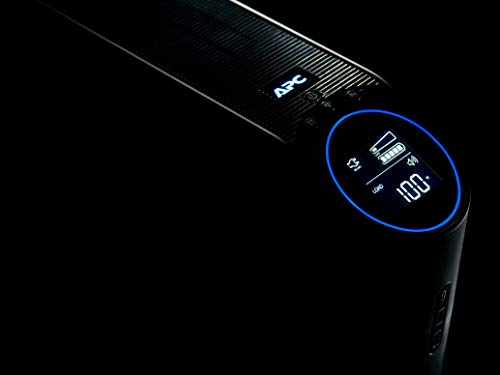 APC Gaming UPS, 1500VA Sine Wave UPS Battery Backup with AVR and (3) USB Charger Ports, BGM1500B, Back-UPS Pro Uninterruptible Power Supply, Midnight