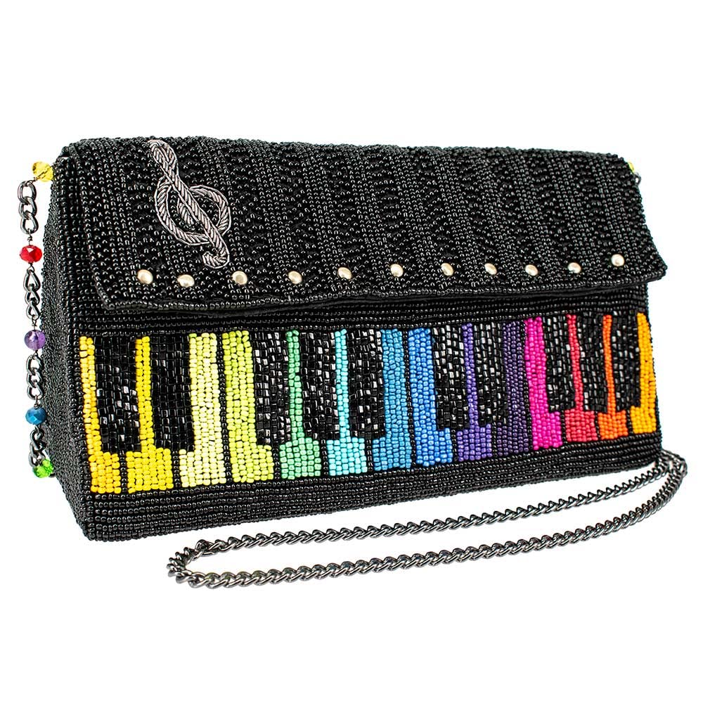 Mary Frances Key Player Crossbody Piano Handbag