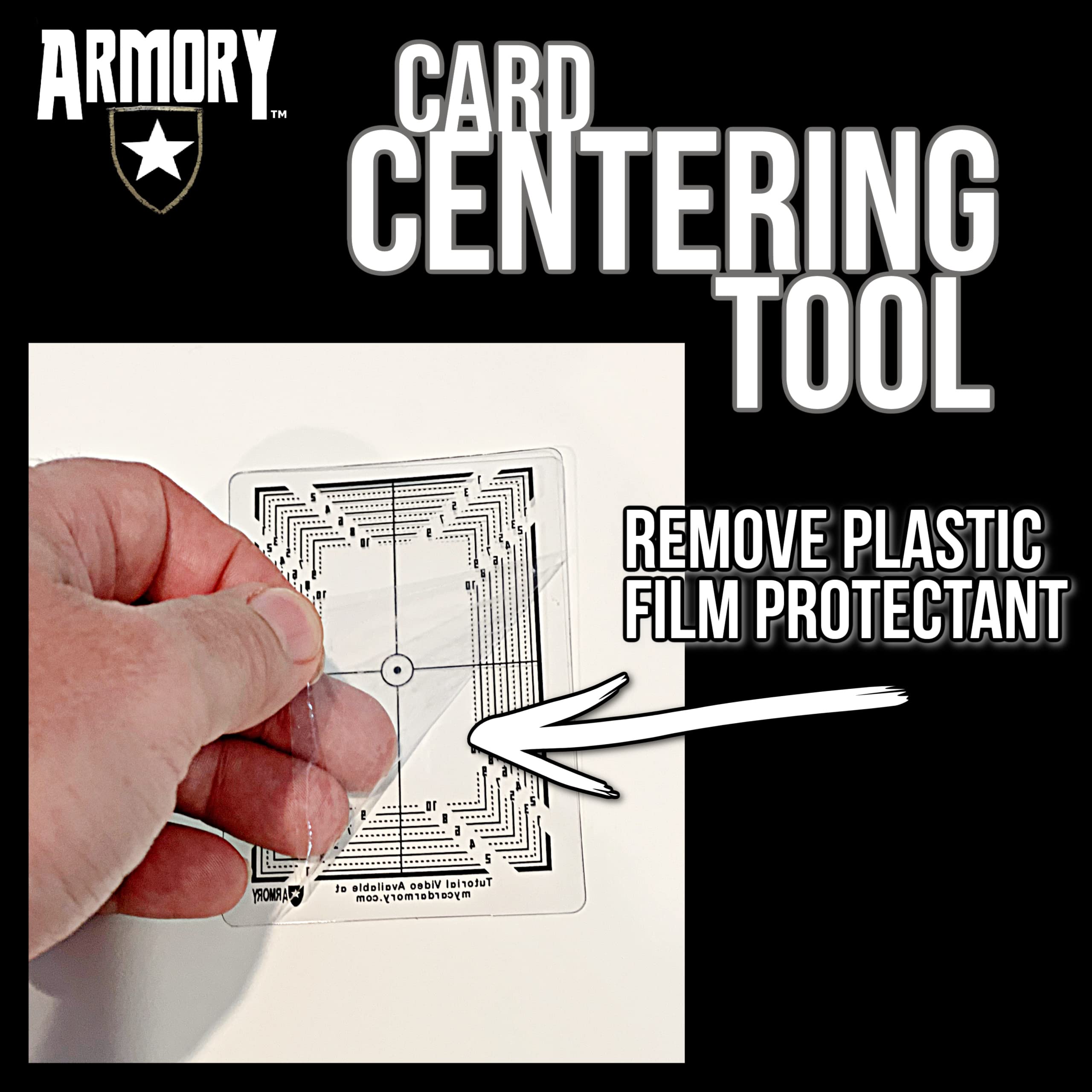 ARMORY Trading Card Centering Tool | Centering Tool for Standard Sized Trading Cards/Collectible Sports Trading Cards Panini Prizm Topps | Does NOT Work with Japanese Gaming Cards)