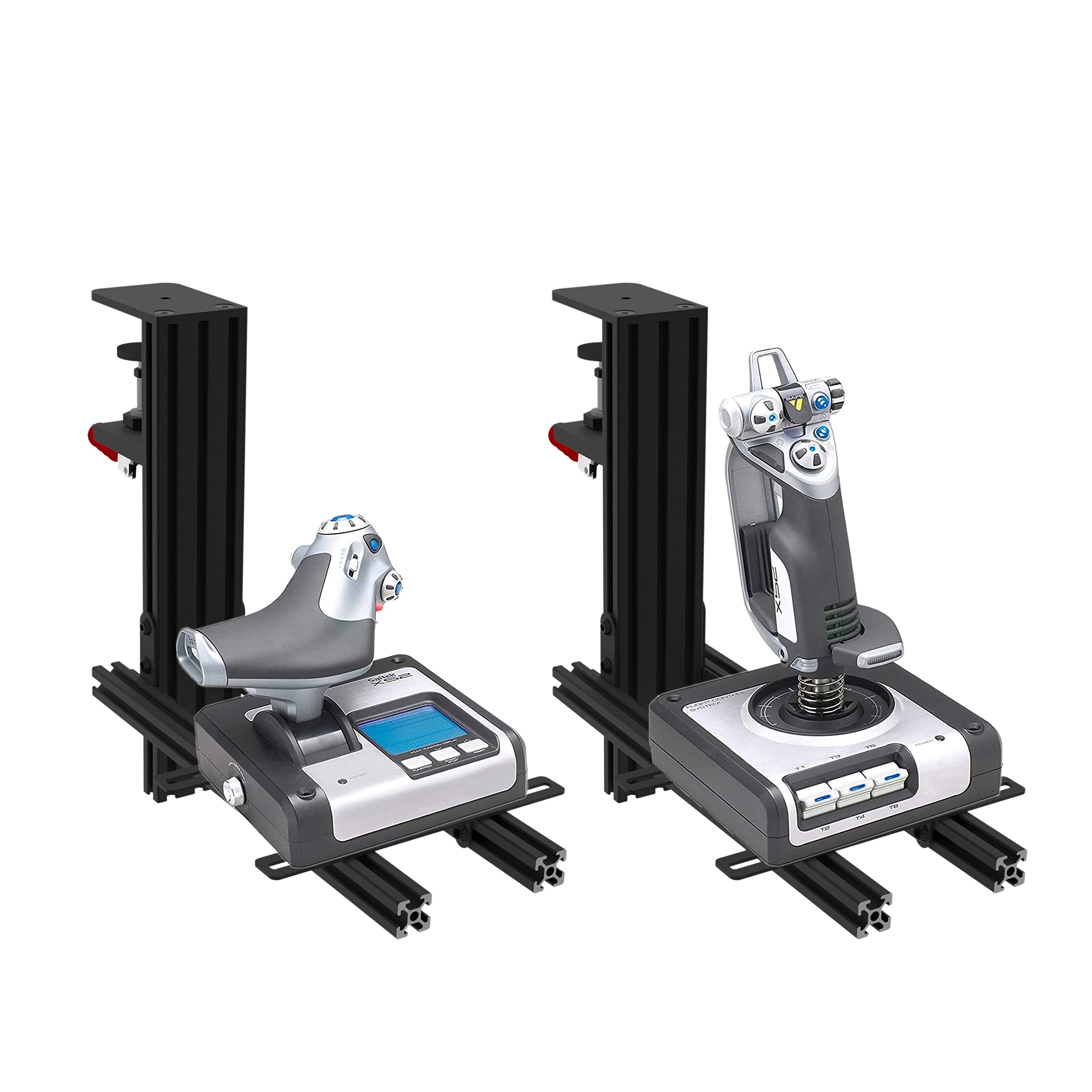 Hikig 2 Set The Desk Mount for The Flight Sim Game Joystick, Throttle and Hotas Systems Compatible with Logitech X56, X52, X52 Pro, Thrustmaster T-Flight Hotas,Thrustmaster T.16000M, Thrustmaster TCA