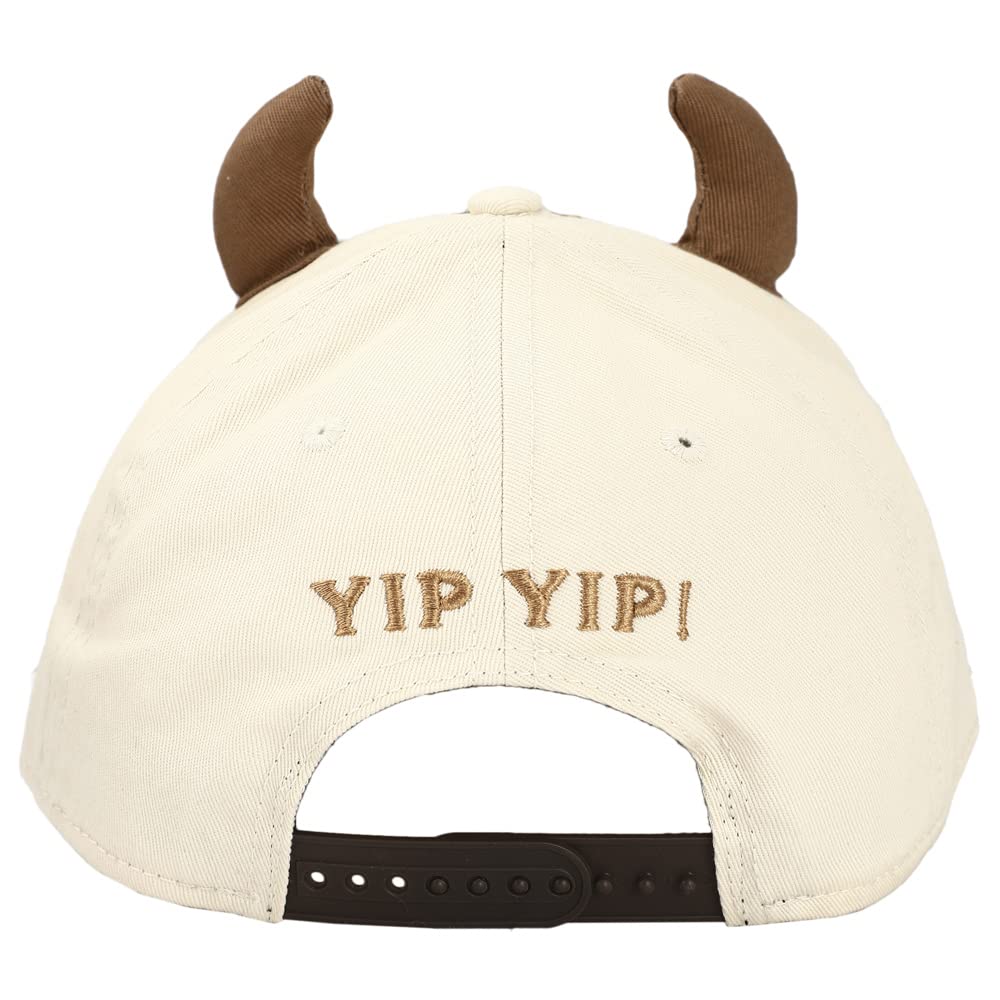 Avatar The Last Airbender Appa Character 3D Big Face Snapback Hat White