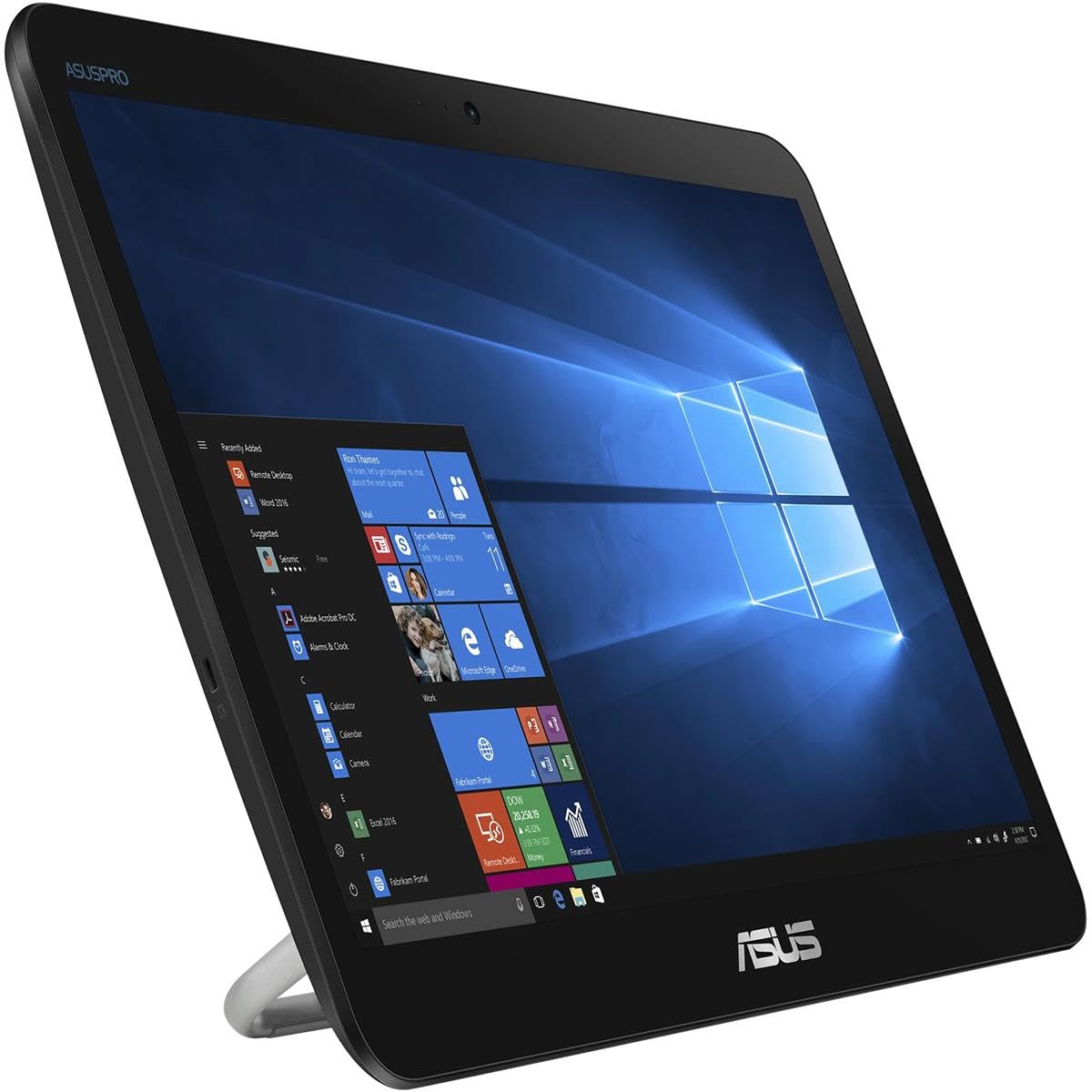 ASUS All-in-One Desktop PC, 15.6-inch LED Back-lit HD Touch Display, Intel Celeron N4020 Processor, 4GB DDR4 RAM, 128GB SATA SSD, Windows 10 Pro, V161GAR-XH001T,Black