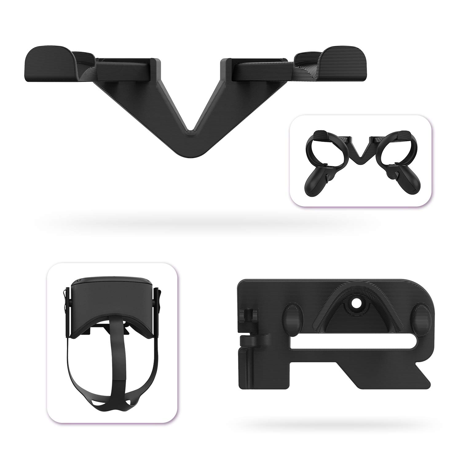 AMVR VR Wall Hook Stand for Oculus Quest Headset and Touch Controllers