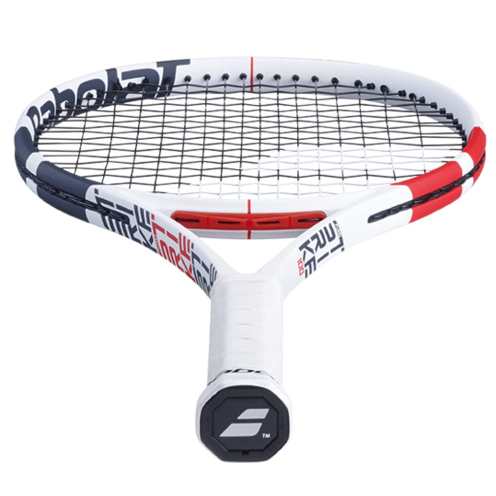 Babolat Pure Strike 100 Tennis Racquet Racquet - Strung with 16g White Babolat Syn Gut at Mid-Range Tension (4 3/8" Grip)