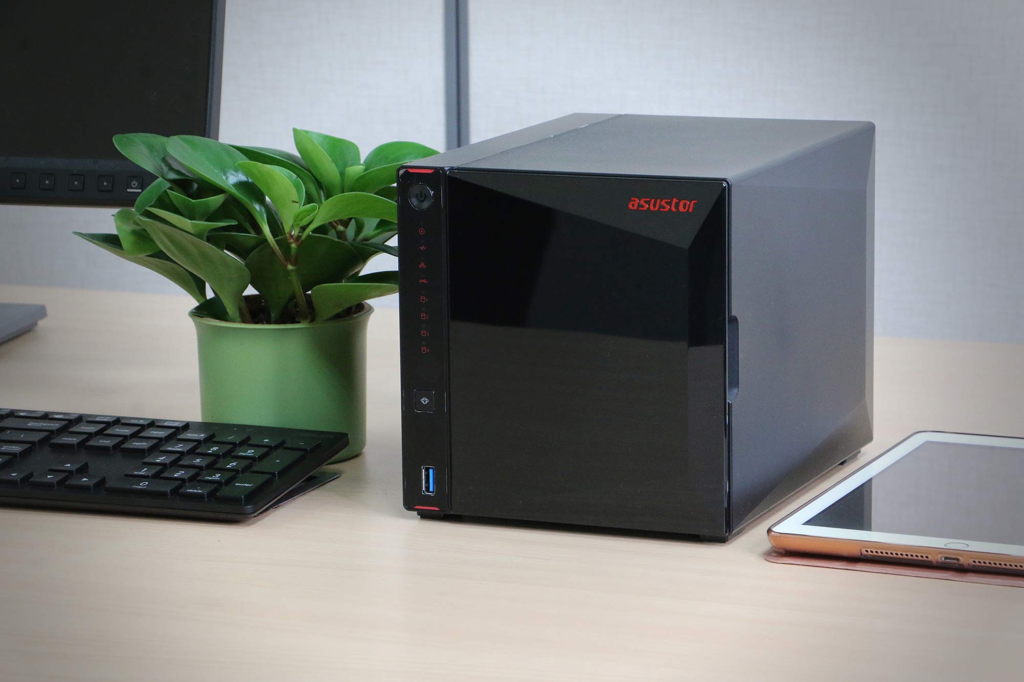 Asustor AS5304T - 4 Bay NAS, Intel Celeron Quad-Core, 2 2.5GbE Ports, 4GB RAM DDR4, Gaming Network Attached Storage, Personal Private Cloud (Diskless)