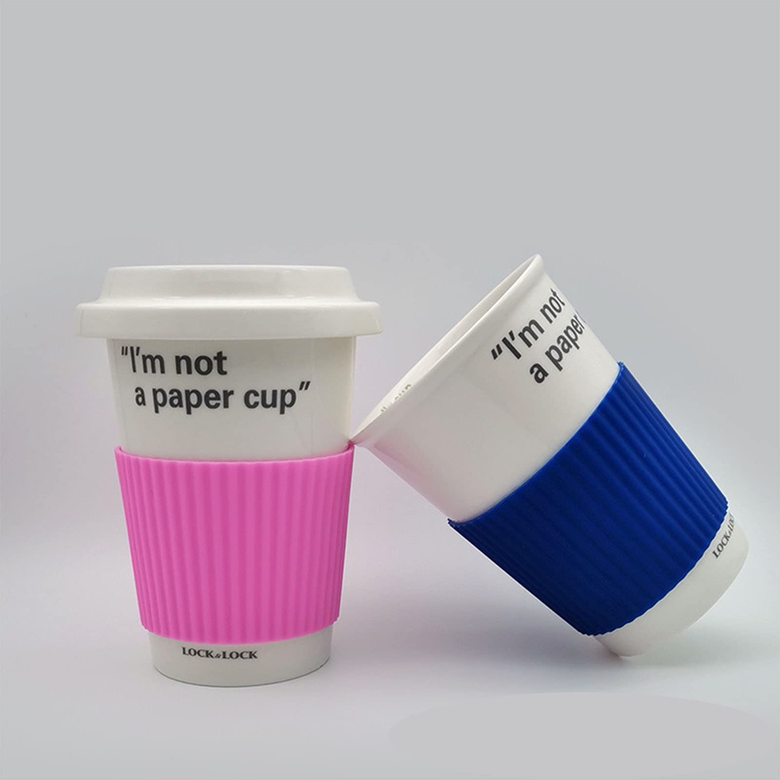 ATCYMI 6 PCS Reusable Coffee Cup Sleeves for Iced Hot Drink Silicone Heat Resistant Protector Cover for Glass Bottle Mug Cup Sleeve