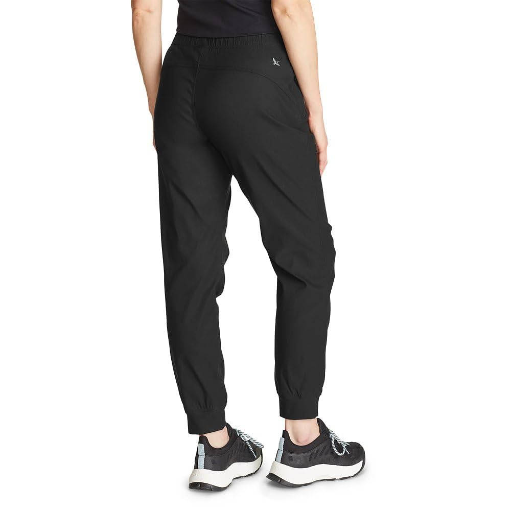 Eddie Bauer Women's Rainier Fleece-Lined Jogger Pants, Black, 14, Hiking Pants