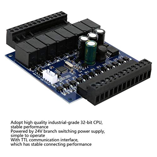 ALREMO HUANGXING - Programmable Control Board, Industrial Grade 32 Bit CPU PLC for FX2N, for Programming General Purpose FX2N 20MR Professional Use(Bare Board)