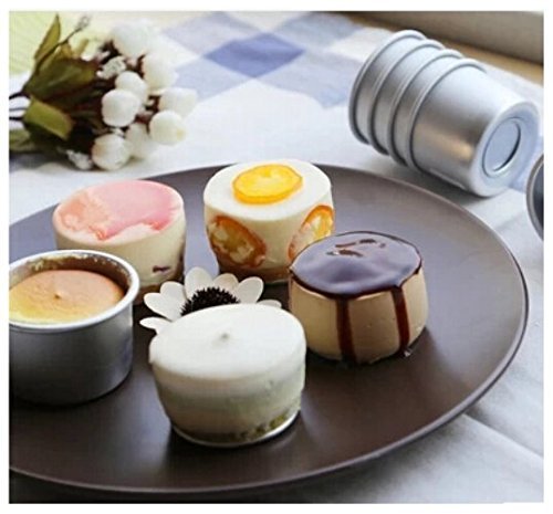 Astra Gourmet Perfect Performance Aluminium Mini Round Cheesecake Pan Cupcake Pan Muffin Pan, Perfect for Indivdiual Desserts, Set of 10