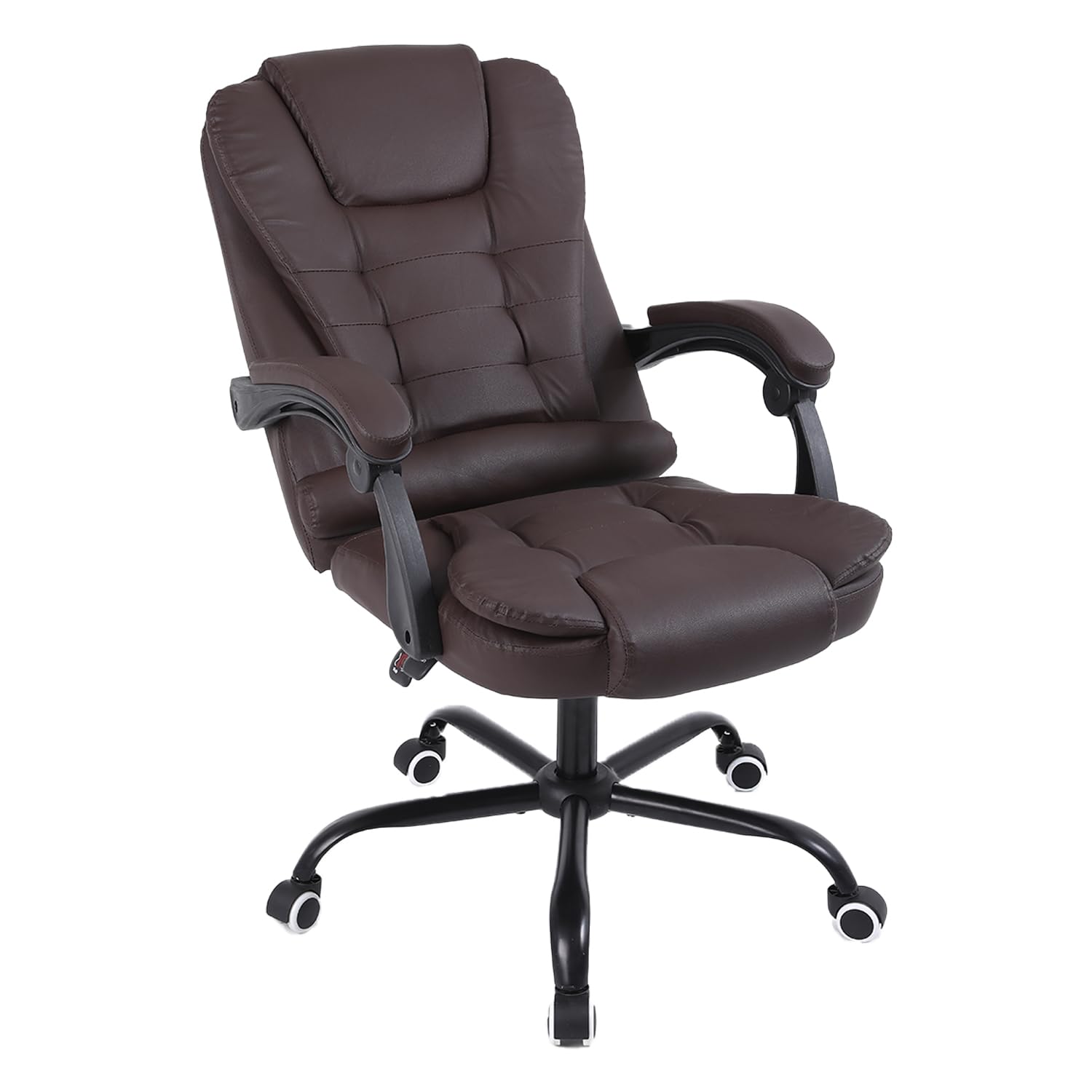 Panana Office Chair Heavy Duty Executive Reclining Computer Swivel Chair (Brown)