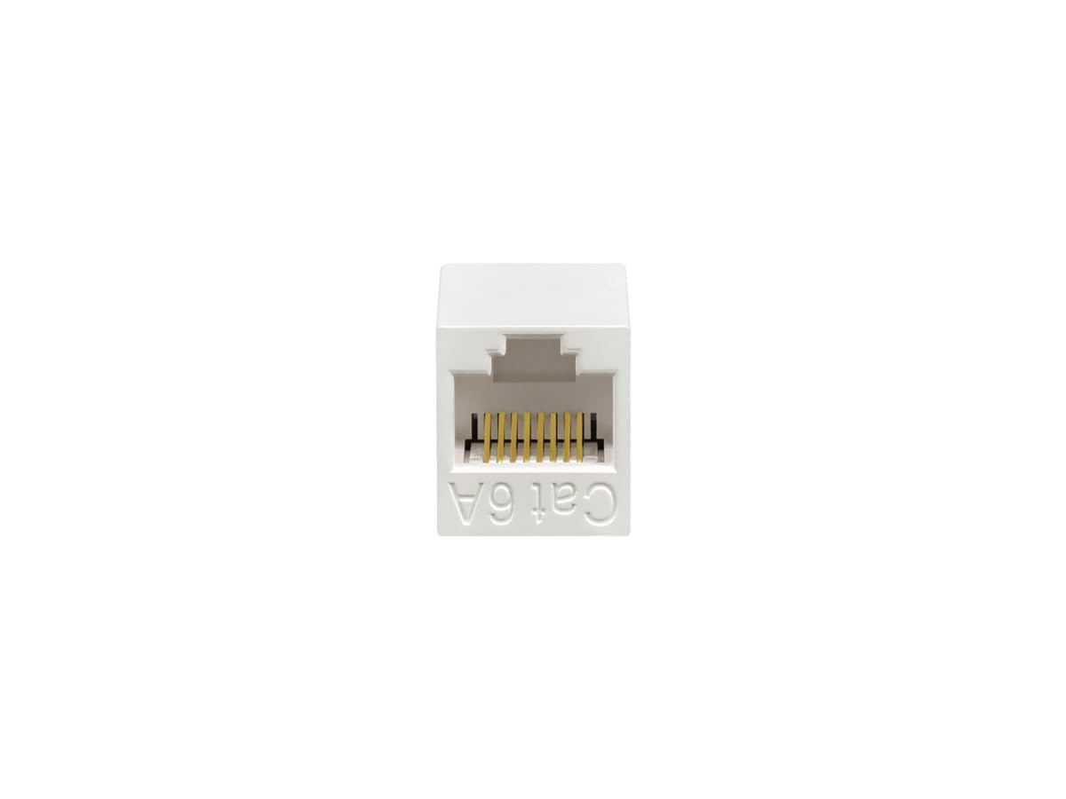 Monoprice Cat6A RJ45 in-Line Coupler, Straight Through, 8P8C, UTP, White