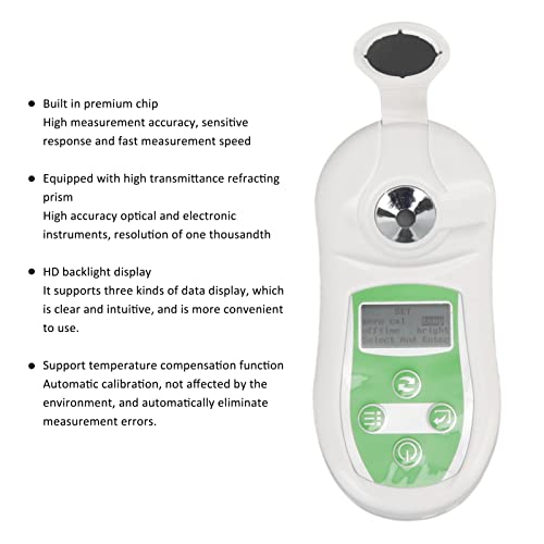 Brix Reader Tester, Sensitive Easy to Use 0-32％ Brix Refractometer for Agriculture for Beverage