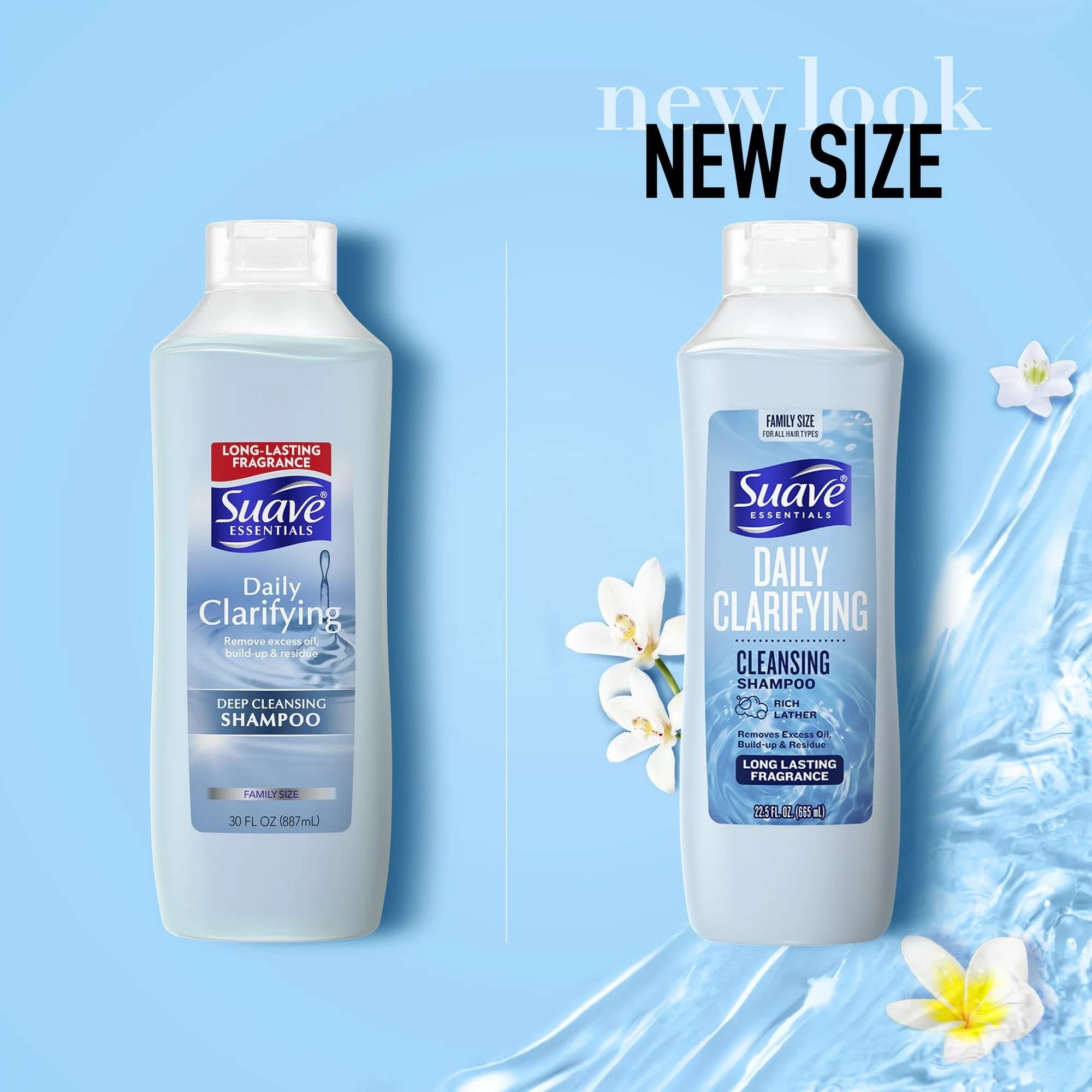 Suave Essentials Shampoo Daily Clarifying 22.5 Ounce 2 Pack