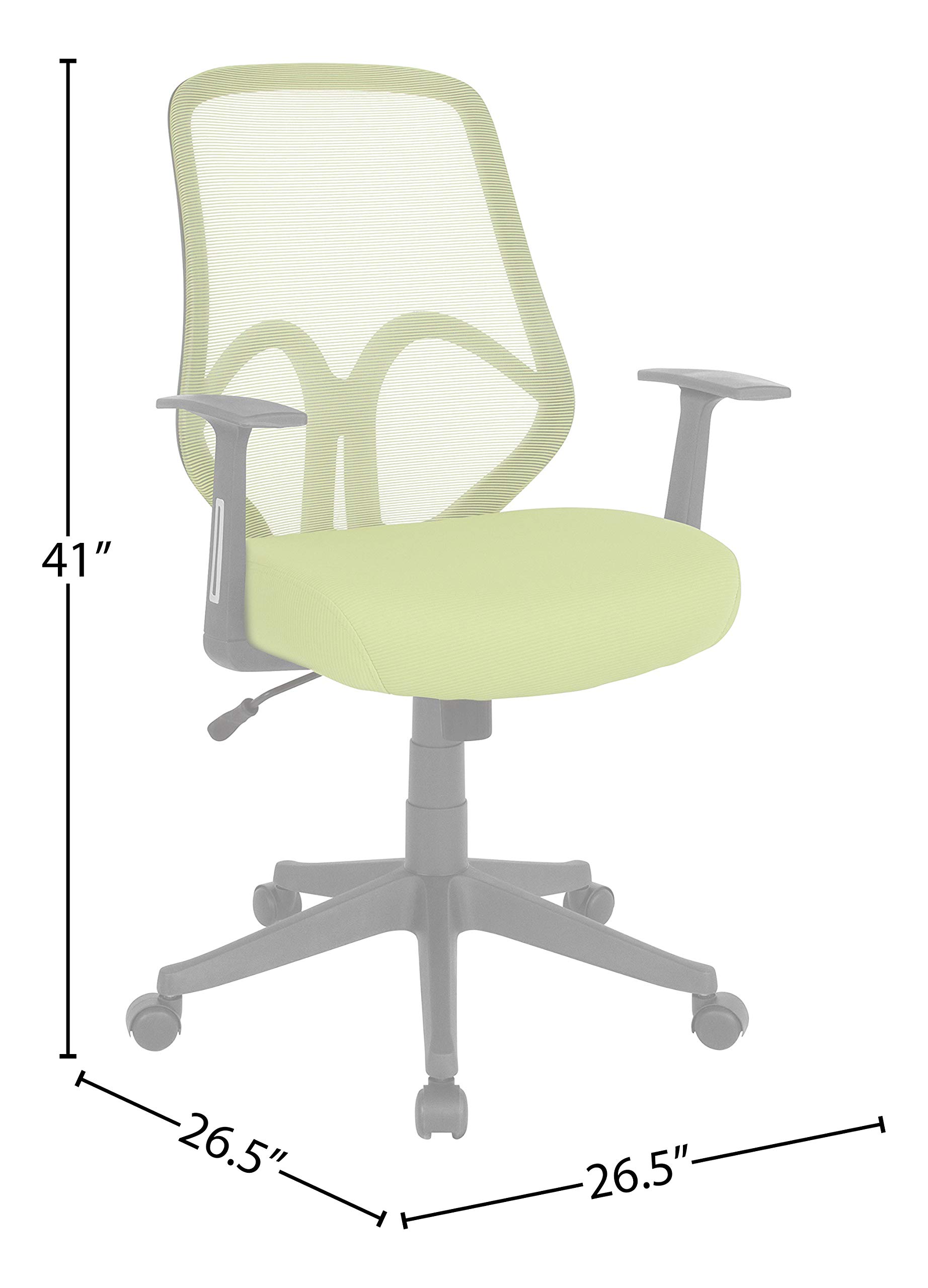 Flash Furniture Salerno Series High Back Green Mesh Office Chair with Arms