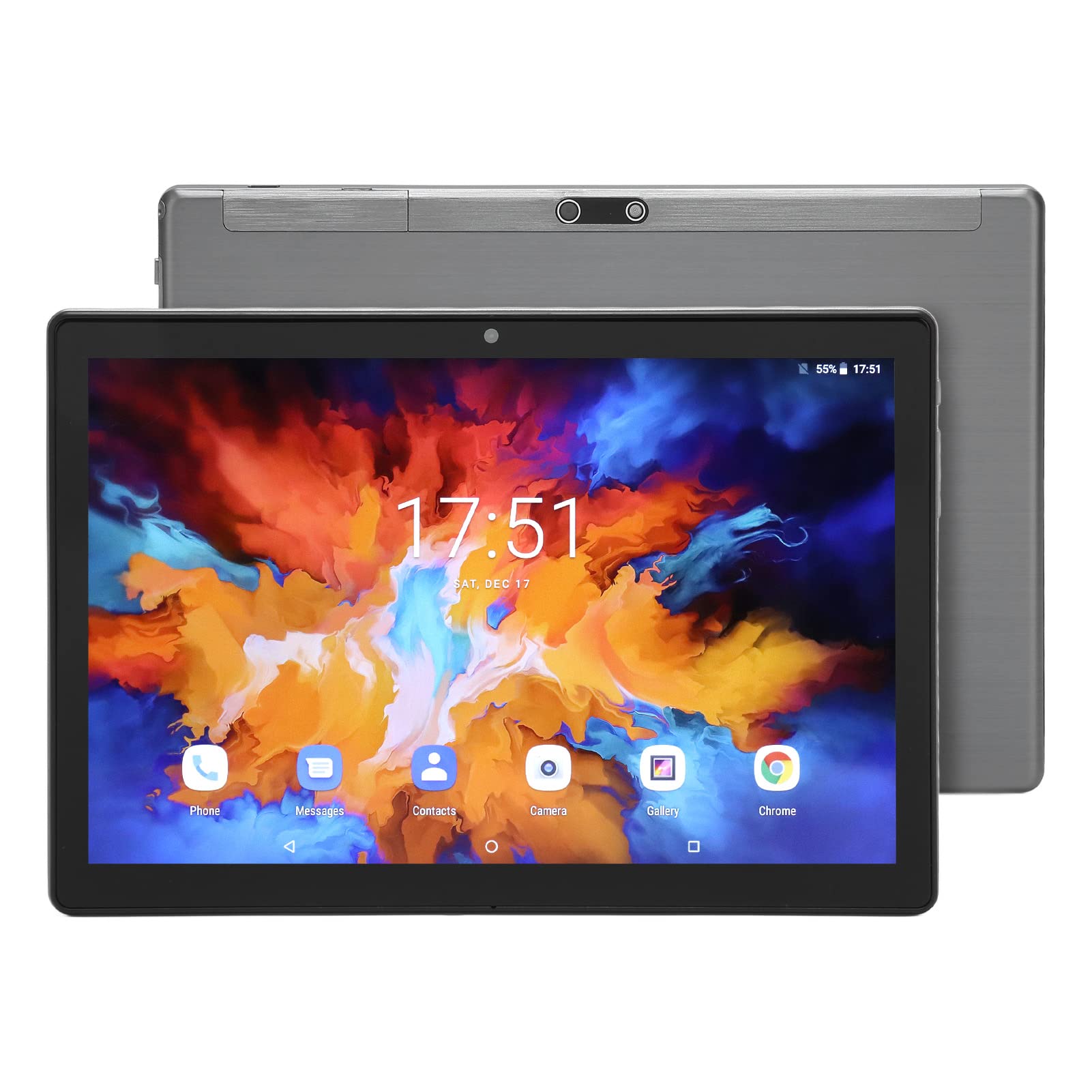Android 11 Tablet 10.1 Inch Mobile Callable Tablet, Quad Core CPU 8GB RAM 128GB ROM, Support 2.4G 5G Dual Band WiFi, 5MP Front and 13MP Rear Cameras (Iron Gray)