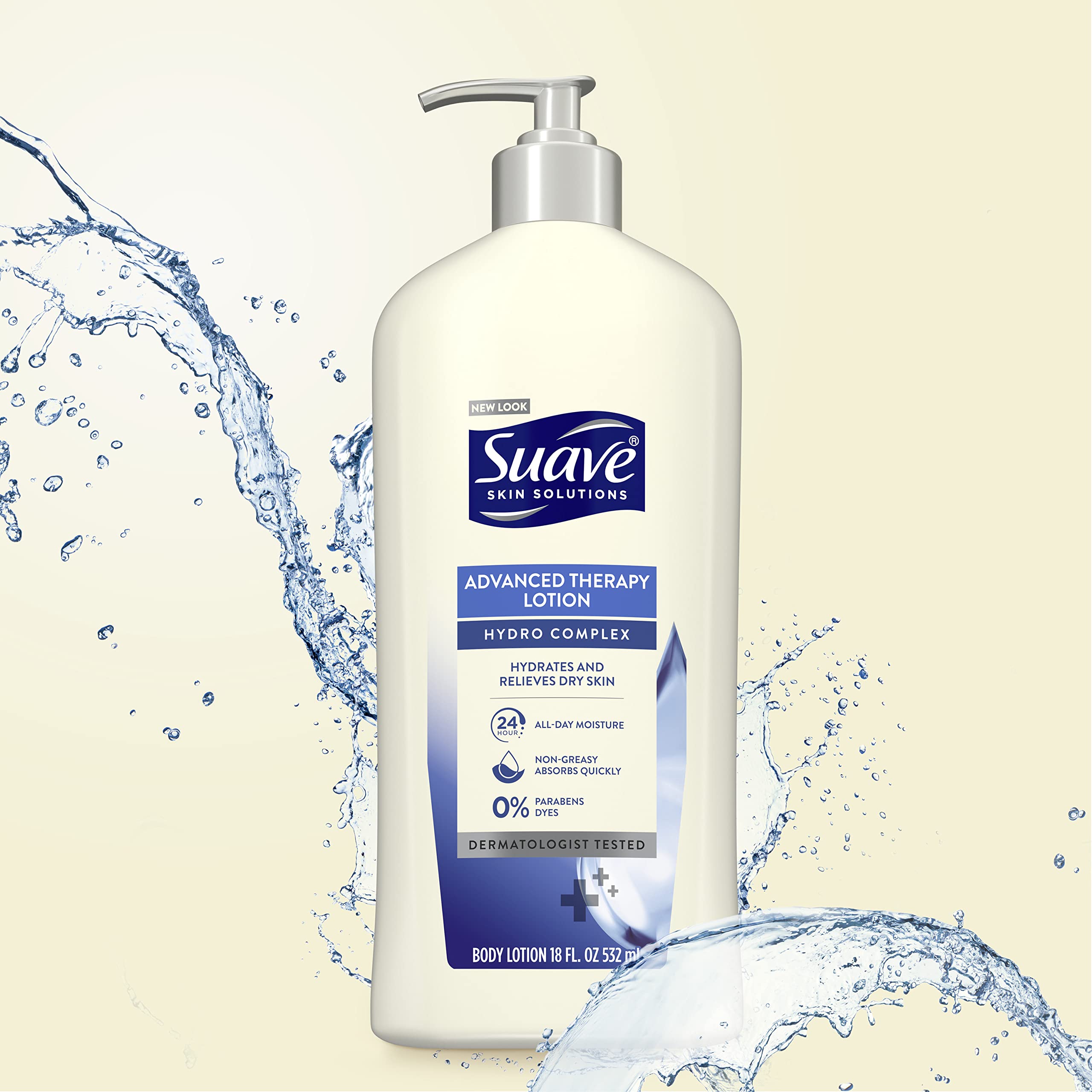 Suave Skin Solutions Body Lotion, Advanced Therapy, 18 Fl Oz (Pack of 6)