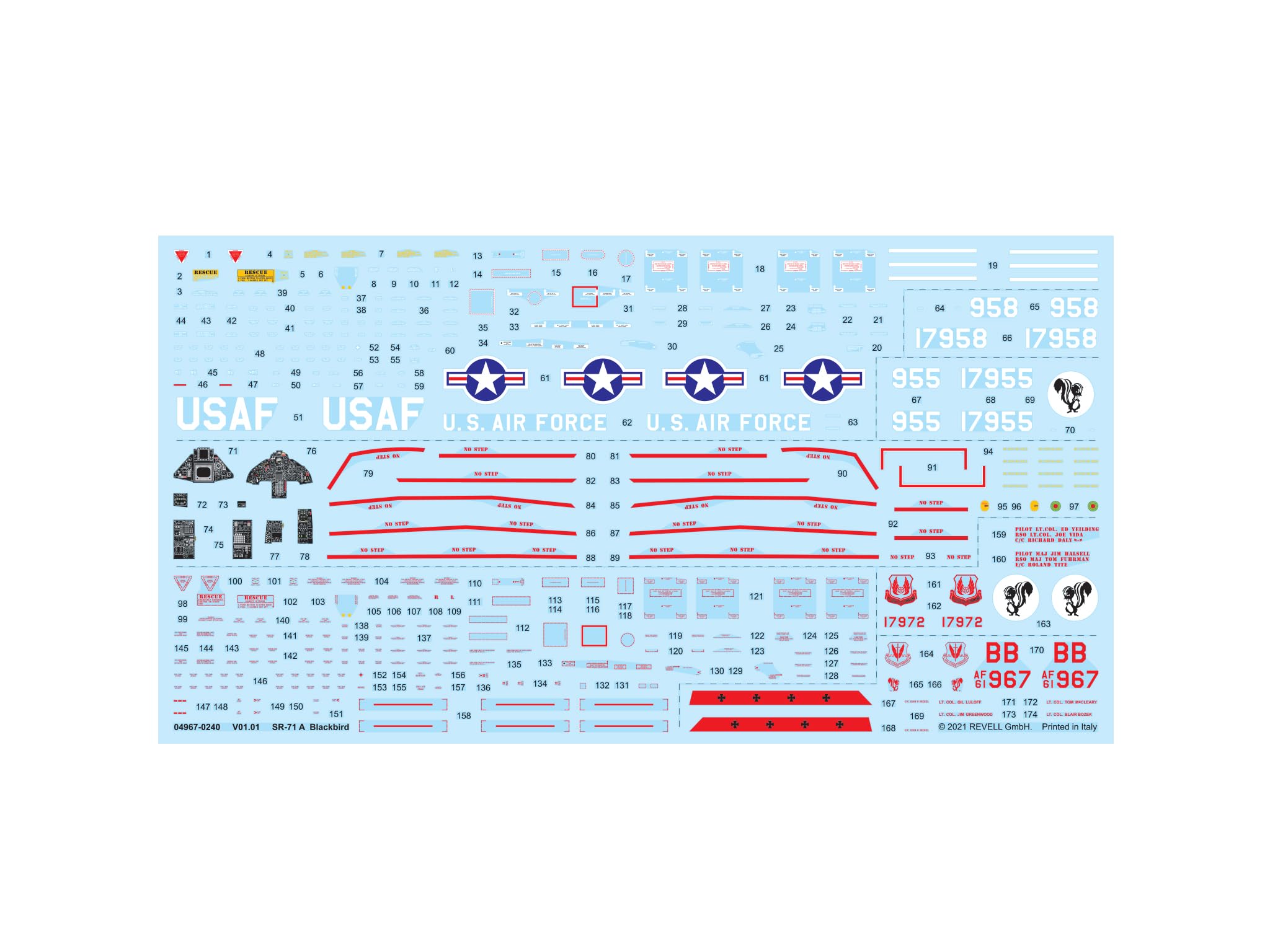 Revell Level 5 Model Kit Lockheed SR-71A Blackbird Stealth Aircraft The World's Fastest Stealth Jet 1/48 Scale Model
