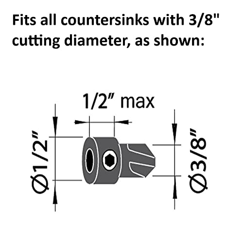 Countersink Buddy Adjustable Depth Stop Attachment for Countersink Drill Bits