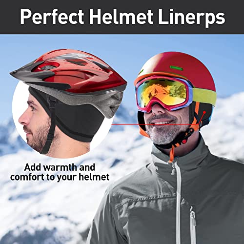 Arcweg Cycling Skull Cap Thermal Helmet Liner Winter Beanie Hat for Men Women with Ear Cover for Climbing Skiing Running