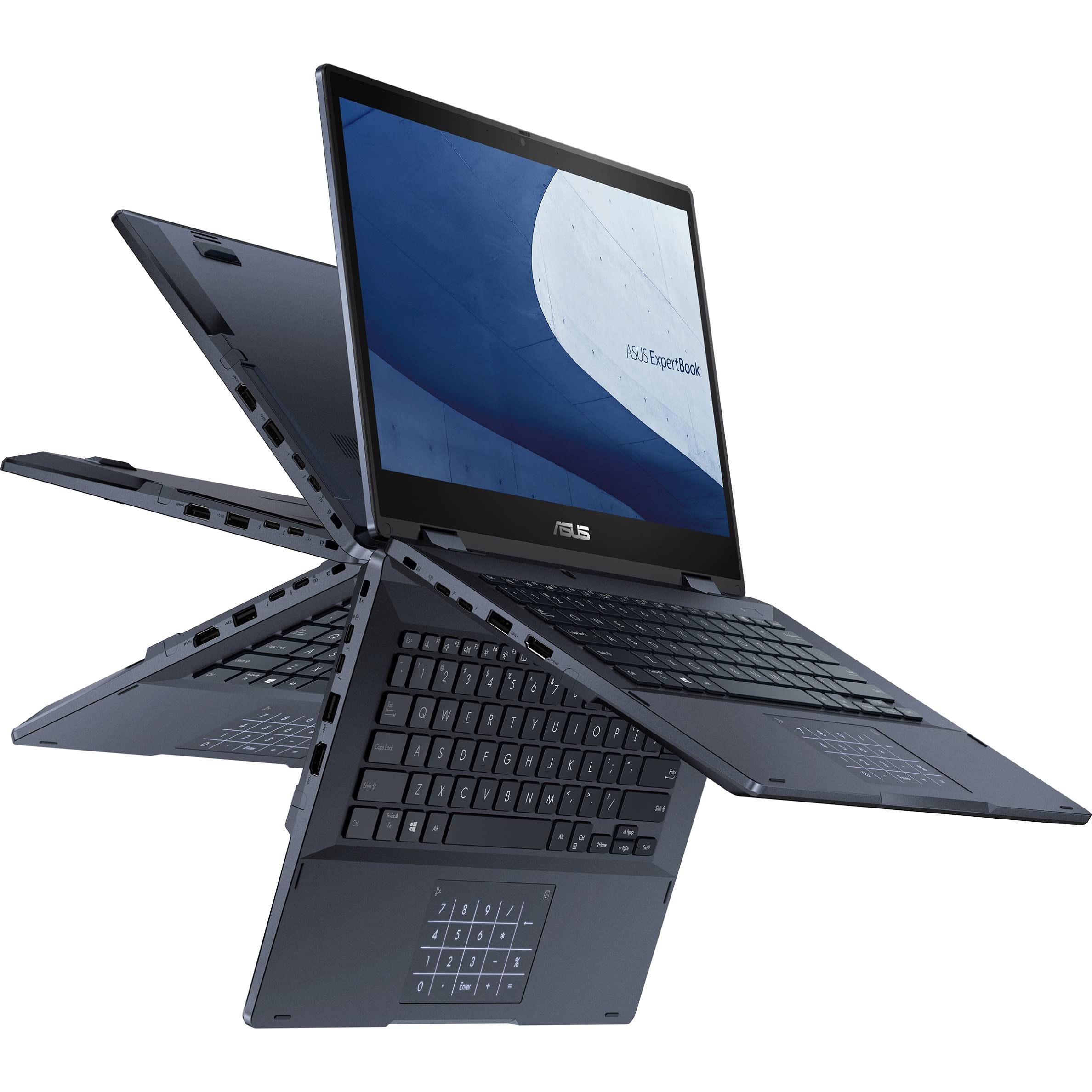 ASUS ExpertBook B3 Thin & Light Flip Business Laptop, 14β FHD, Core i7-1165G7, 512GB SSD, 16GB RAM, All Day Battery, Enterprise-Grade Video Conference, NumberPad, Win 10 Pro, B3402FEA-XH74T, Black
