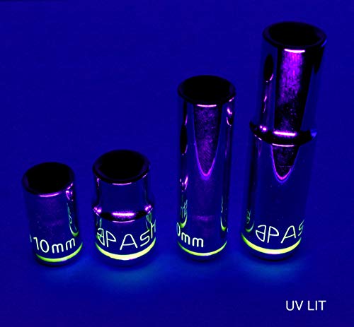 Astro Pneumatic Tool 410 - Uv Glowing 10mm Sockets 1/4" & 3/8" Drive - 4Piece