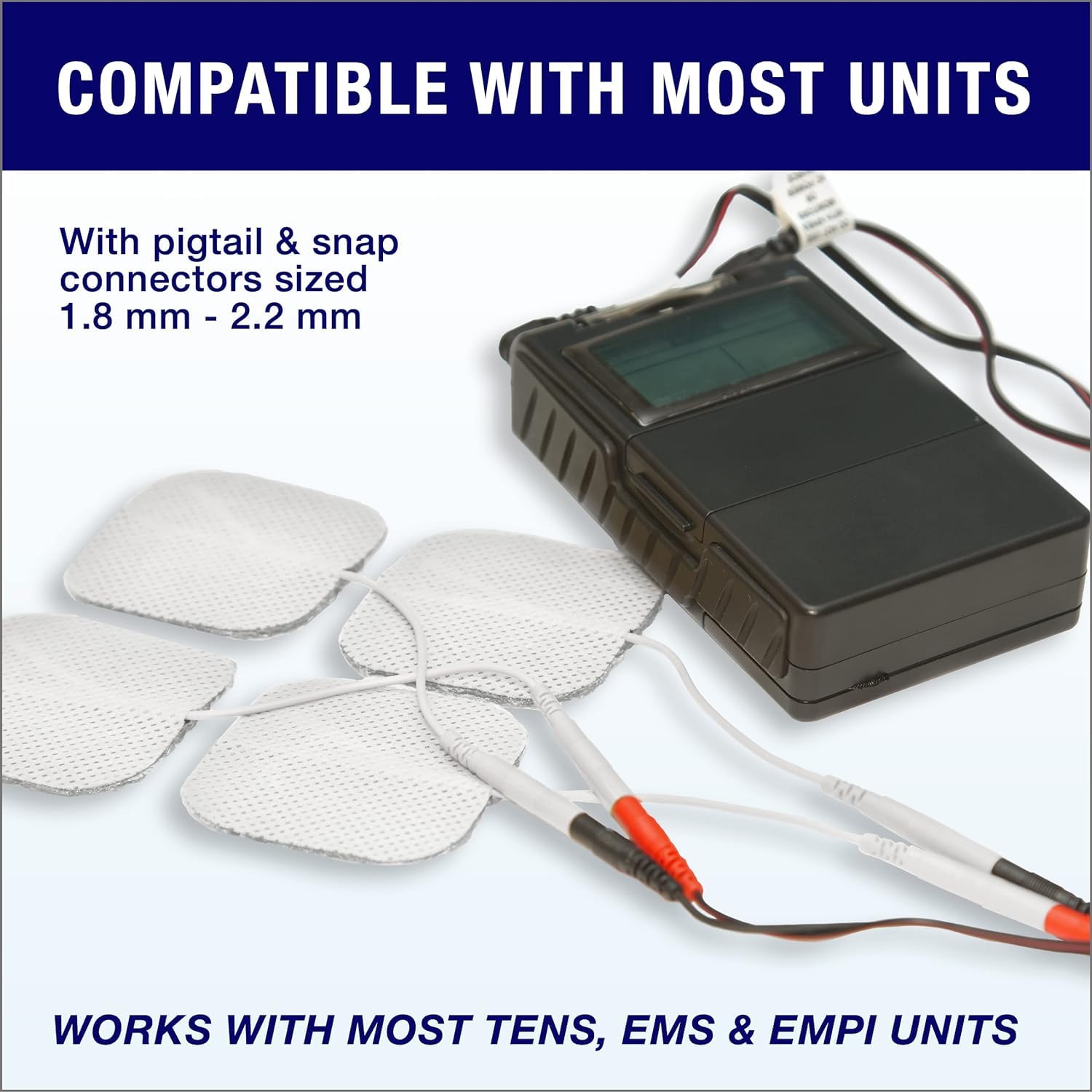 Syrtenty TENS Unit Pads 2"X2" 3rd Gen Reusable Latex-Free Replacement Pads Electrode Pads with Upgraded Sticky Electrode Pads Gel and Non-Irritating Design for Muscle Stimulator Electrotherapy (20)