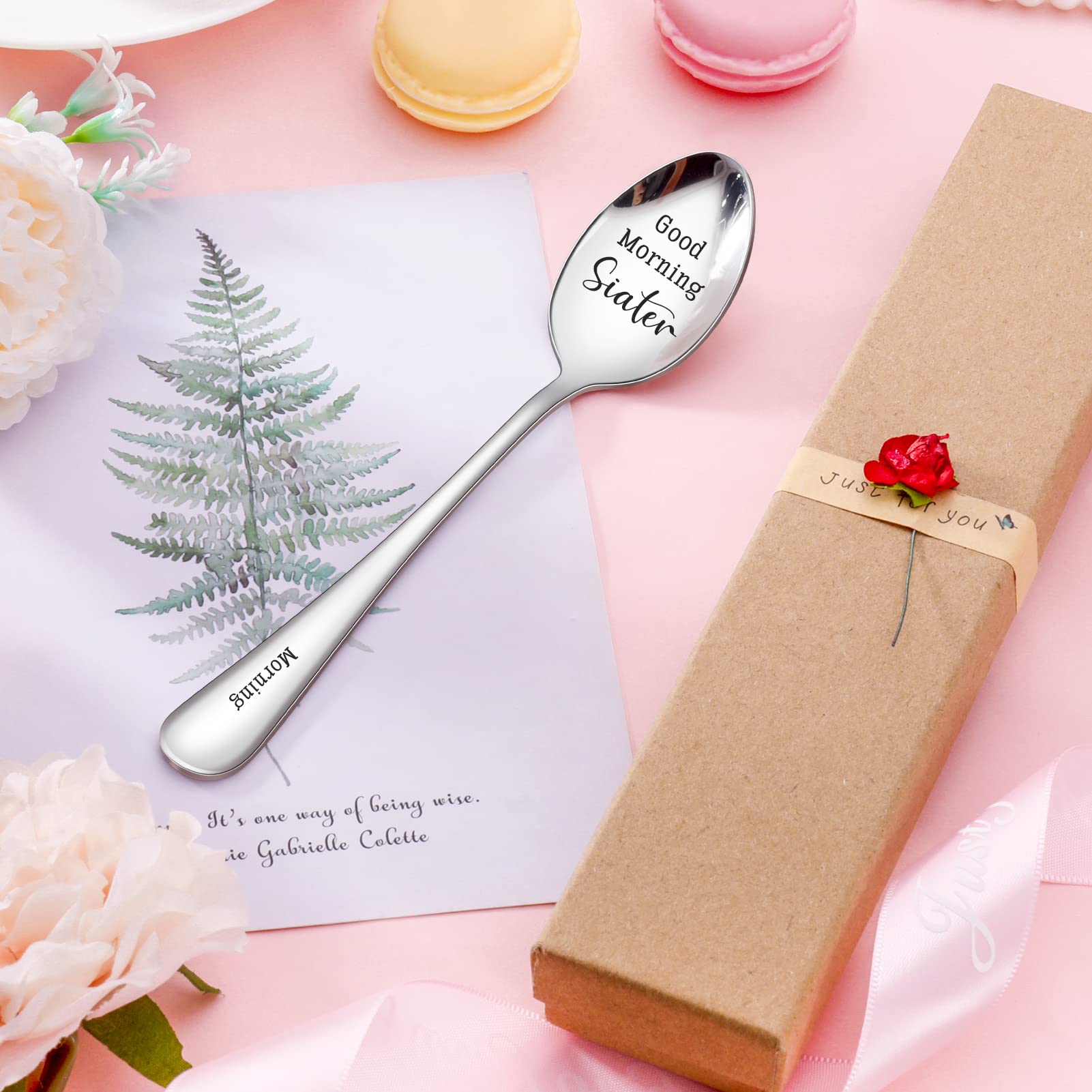 Atdesk Custom Spoon, Stainless Steel Coffee Spoon, Engraved Name Ice Cream Spoon, Anniversary Birthday Christmas Gifts, Mirror Finished & Dishwasher Safe (1)