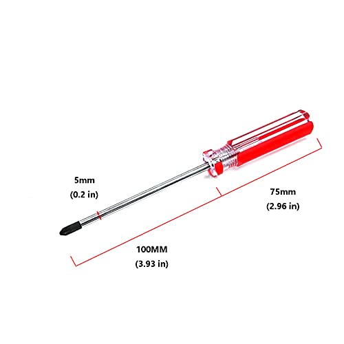 Antrader Magnetic Screwdriver Set 2 PCS, Magnetic 5mm Phillips and Flat Head Tips Screwdriver with 4 Inch Steel Shaft for Repair Home Improvement Craft