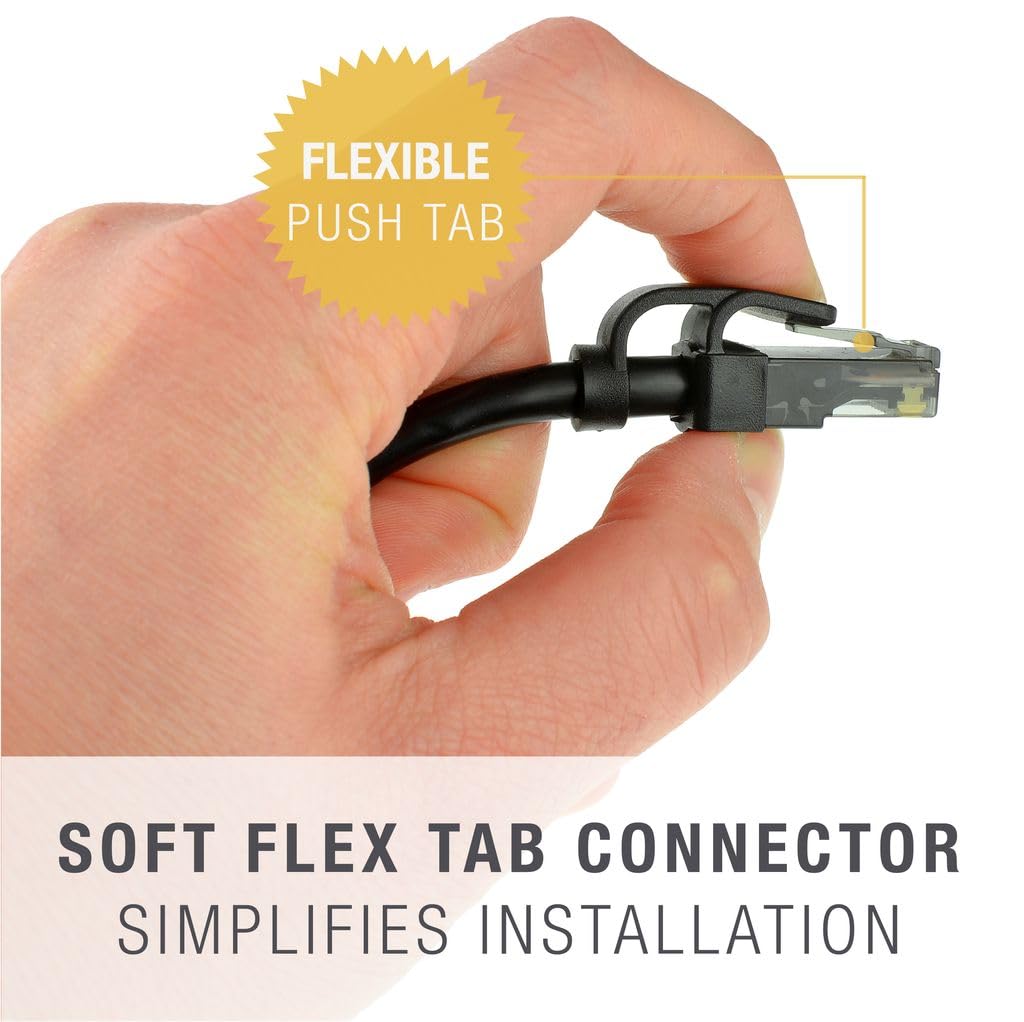 Mediabridge CAT6 Ethernet Patch Cable (15 ft) RJ45 Connectors with Gold Plated Contacts (10gbps)