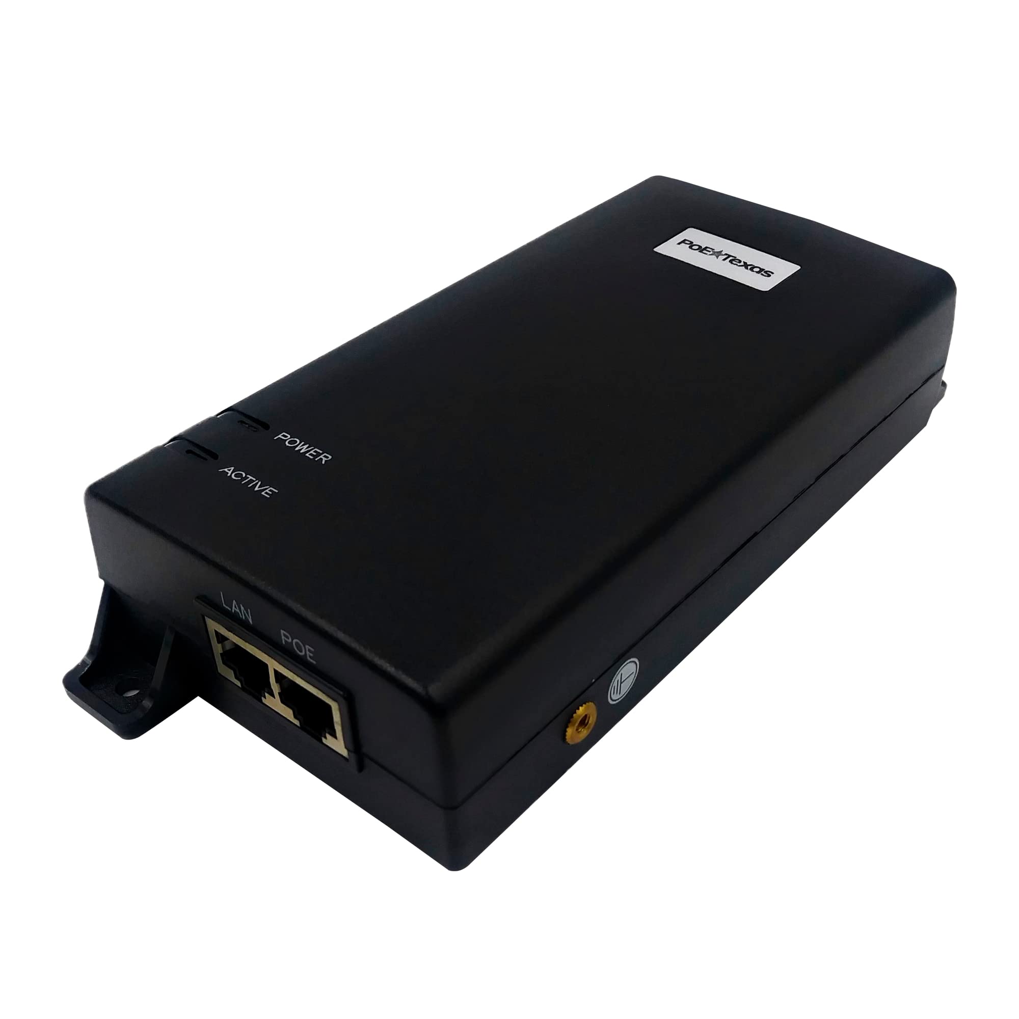 Poe Texas PoE Injector - 802.3bt PoE++ Single Port 4 Pair Power Over Ethernet Injector - 6KV Surge Protection - Active PoE Adapter 55V 60W Output - 10/100/1000 Gigabit Data - Wall Mount Plug & Play