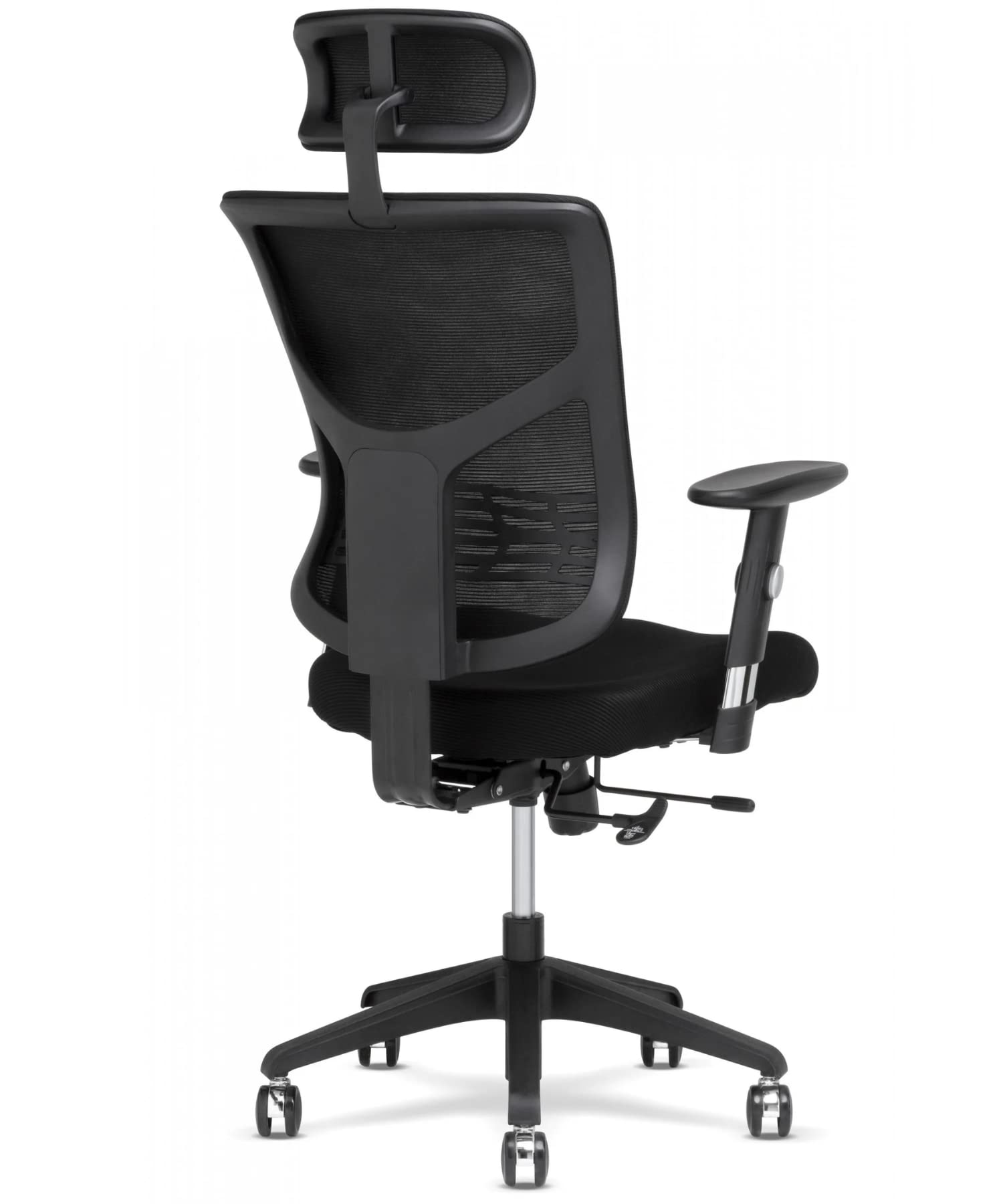 X-Chair X-Project High End Task Chair, Black A.T.R. Fabric with Headrest - Ergonomic Office Seat/Advanced Tensile Recovery Fabric/Highly Adjustable & Supportive/Comfortable Feel/Perfect for Workspace