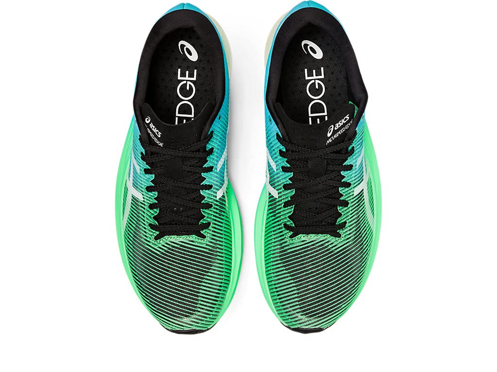 ASICS Unisex METASPEED Edge 2 Running Shoes, 9, Black/New Leaf