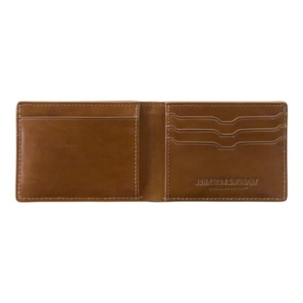 Johnston & Murphy Mens Slim Wallet Antique Brown Leather One Size One Size