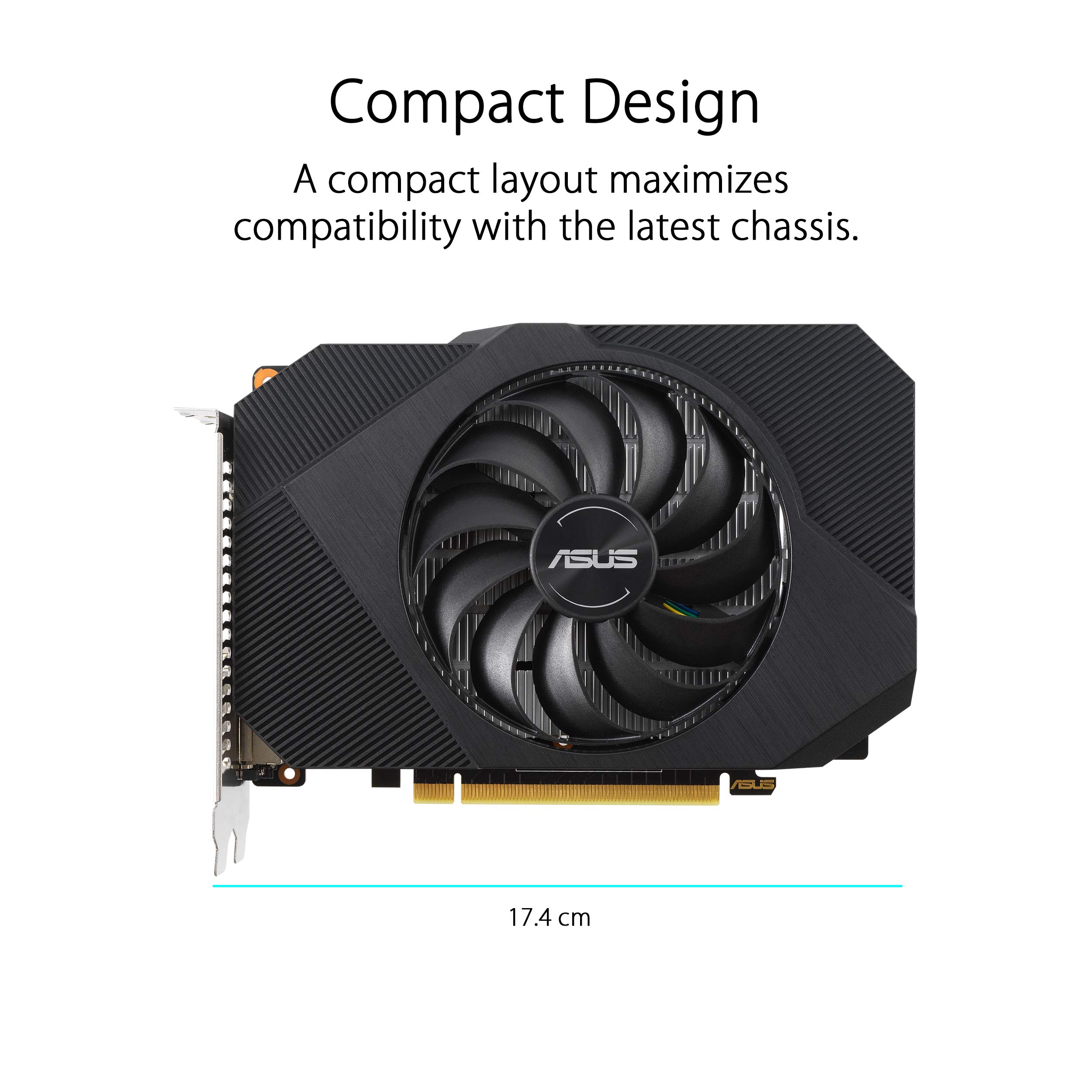 ASUS Phoenix NVIDIA GeForce GTX 1650 OC Edition Gaming Graphics Card (PCIe 3.0, 4GB GDDR6 Memory, HDMI, DisplayPort, DVI-D, Axial-tech Fan Design)