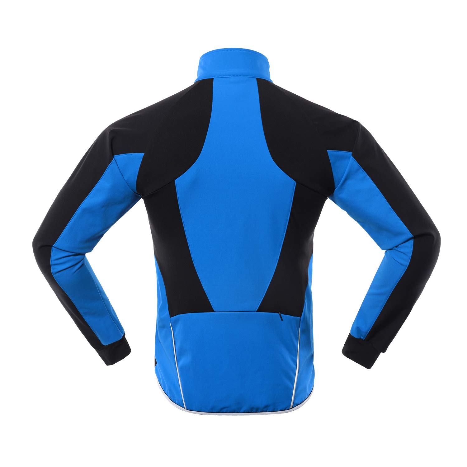 ARSUXEO Men's Winter Cycling Jacket Thermal Fleece Softshell Mountain Bike Outwear Windproof Waterproof 20B Blue Size Large