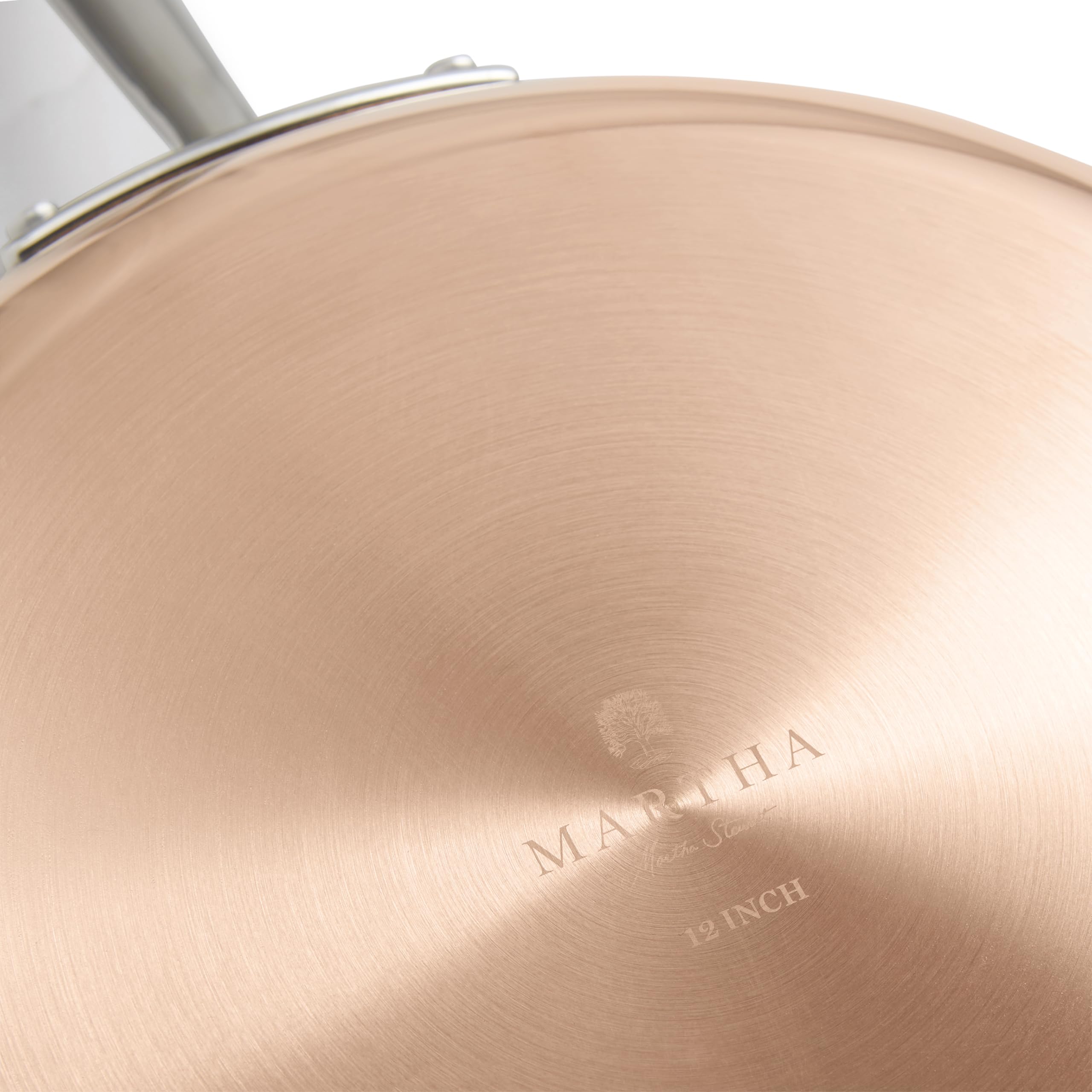 Martha Stewart Martha 12" Stainless Steel Saute Fry Pan - Copper Exterior/Satin Interior
