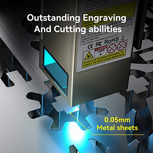 ATOMSTACK S20 PRO Laser Engraver, 130W Laser Engraving Cutting Machine with Air Assist Kits, 20W Output Power 0.08 * 0.1mm Compressed Spot, Laser Cutter and Engraver Machine for Metal Steel