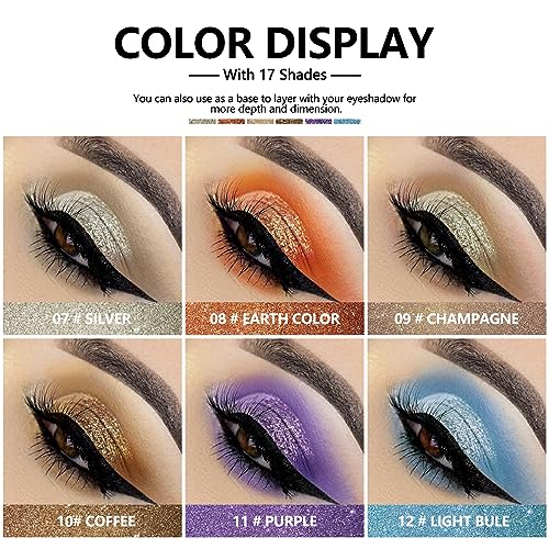 Anglicolor Glitter Eyeshadow Diamond, Liquid Eyeshadow Long-Lasting Quick-Dry, Lightweight Smooth, Shimmer Eyeshadow, Metals Gloss Sparkling Eyeliner Pen, Cosmetics Gift for Girls and Women