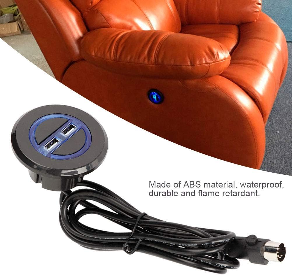 AYNEFY Electric Sofa Button, Electric Recliner Chair Sofa Replacement Button Lift Chair Hand Control Handset with Dual USB Charging Interface Smart Home