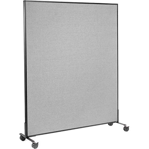 Global Industrial 60-1/4"W x 99"H Mobile Office Partition Panel, Gray